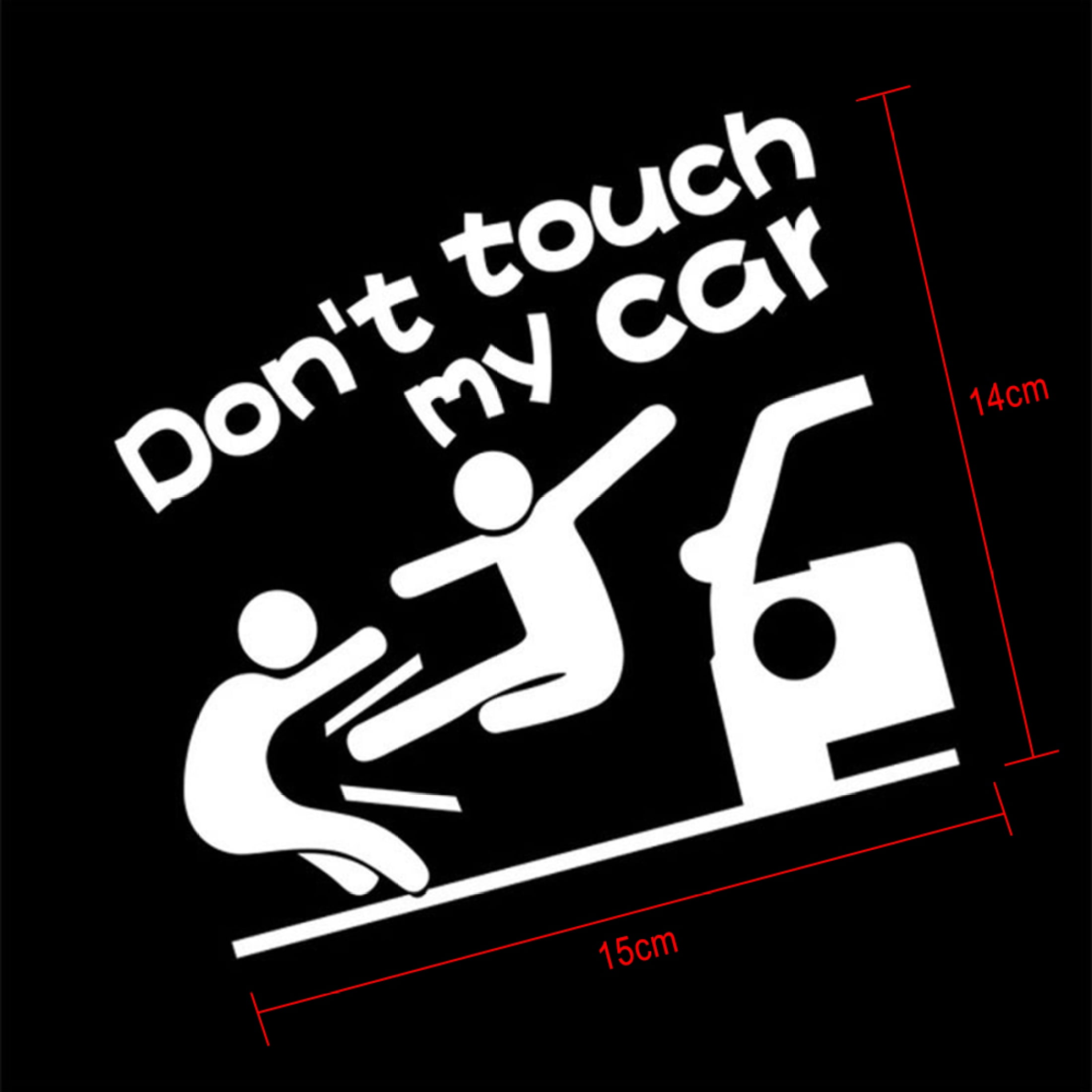 EUBUY Funny Reflective Car Sticker Do Not Touch My Car Waterproof ...