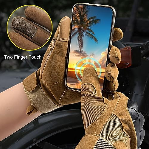 EUBUY Gloves for Men Touchscreen Work Gloves with Knuckle Protection ...