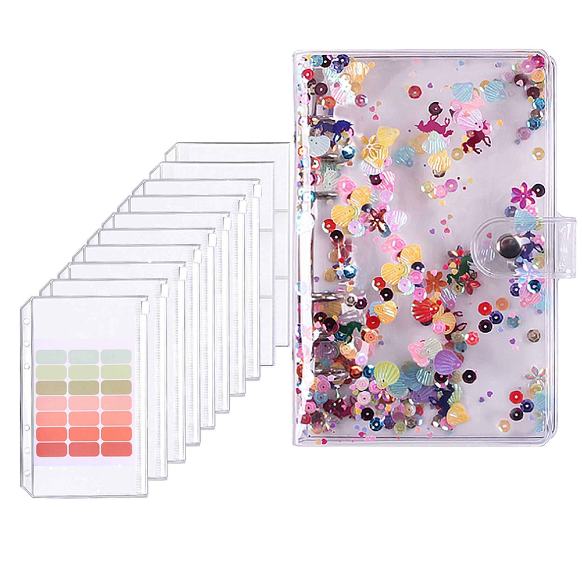 EUBUY PVC Transparent Notebook Refillable Binder Budget This Home ...
