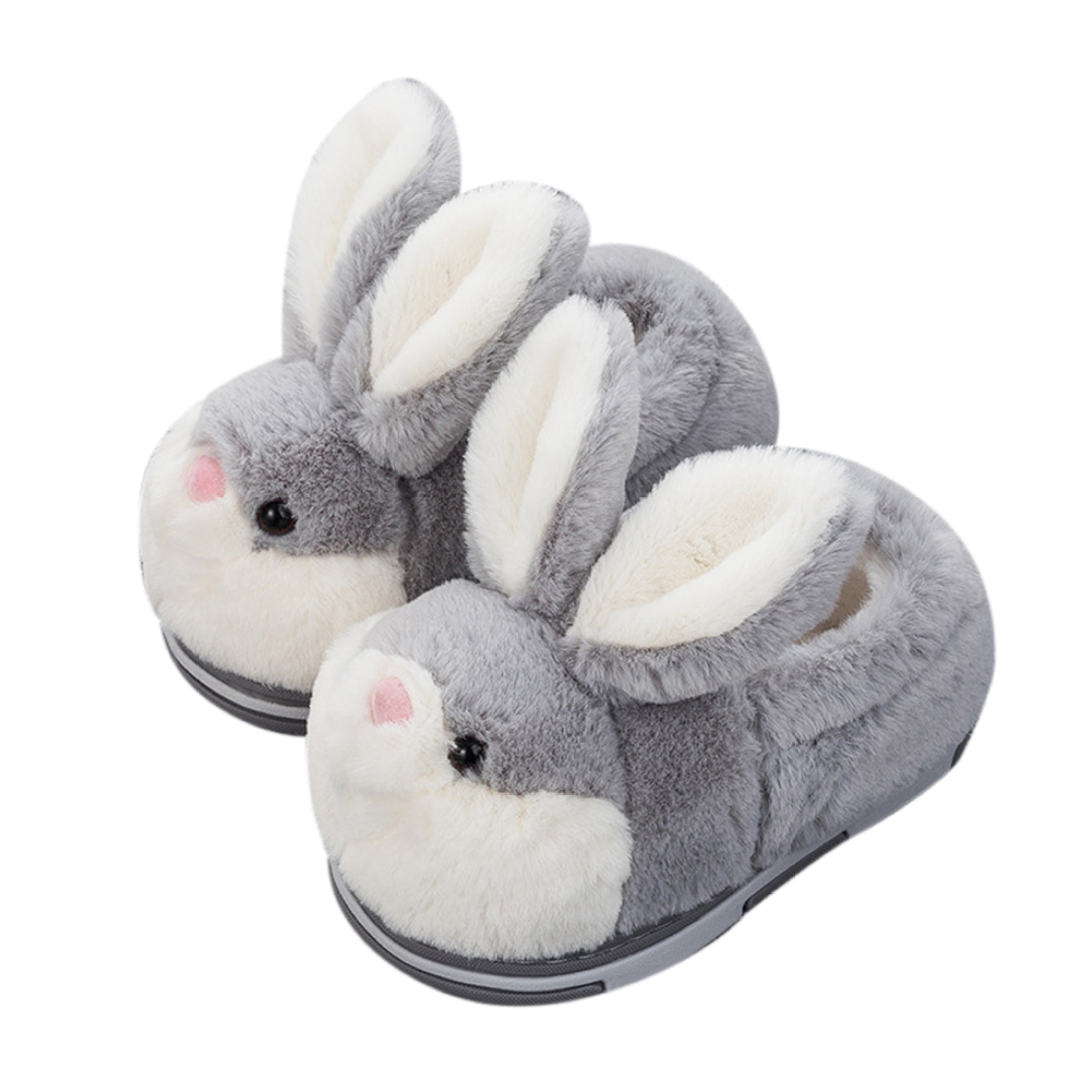 EUBUY Plush Rabbit Slippers Cute Winter Family Living Room Bedroom ...