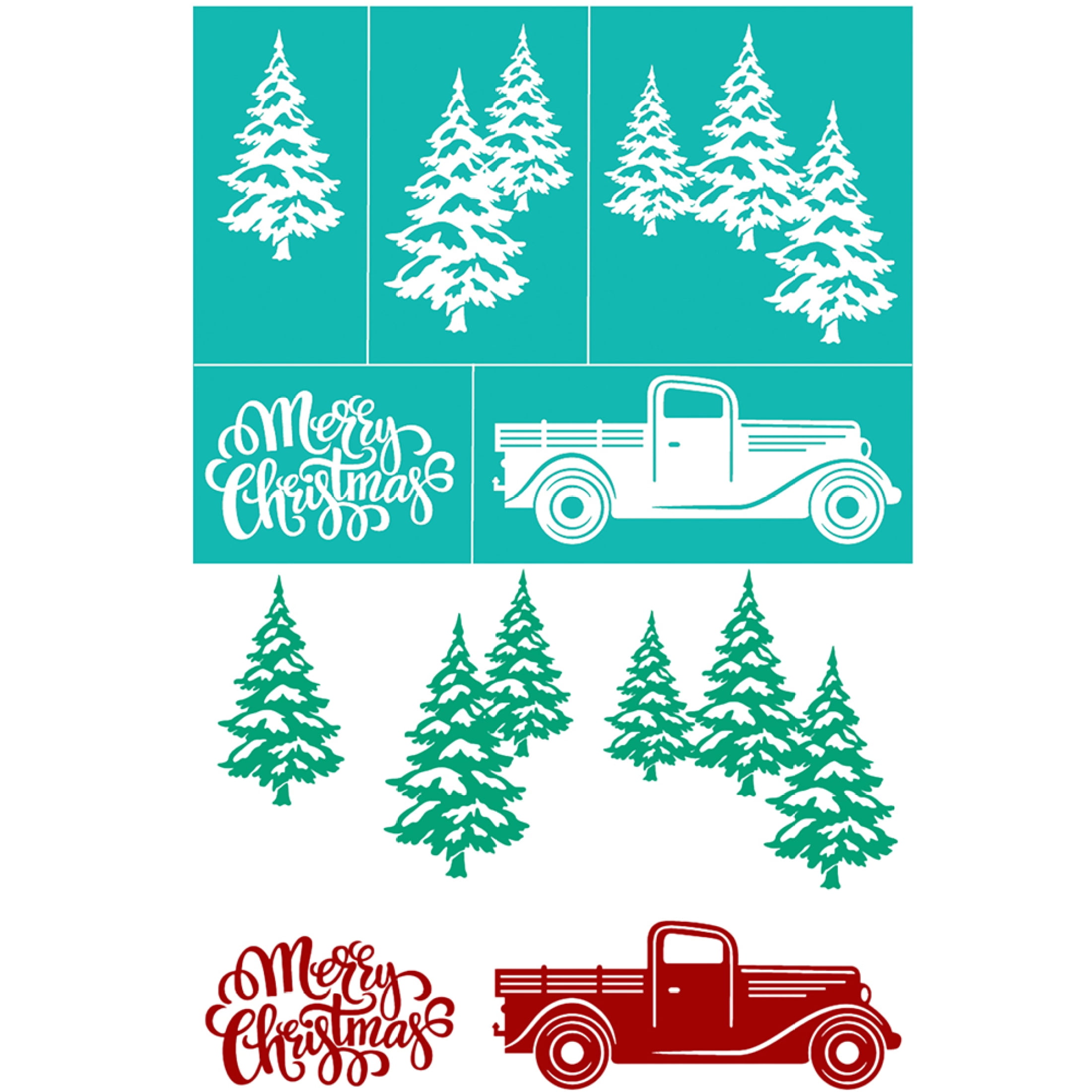 EUBUY Screen Printing Template Diy Adhesive Can Reused Polymer Clay ...