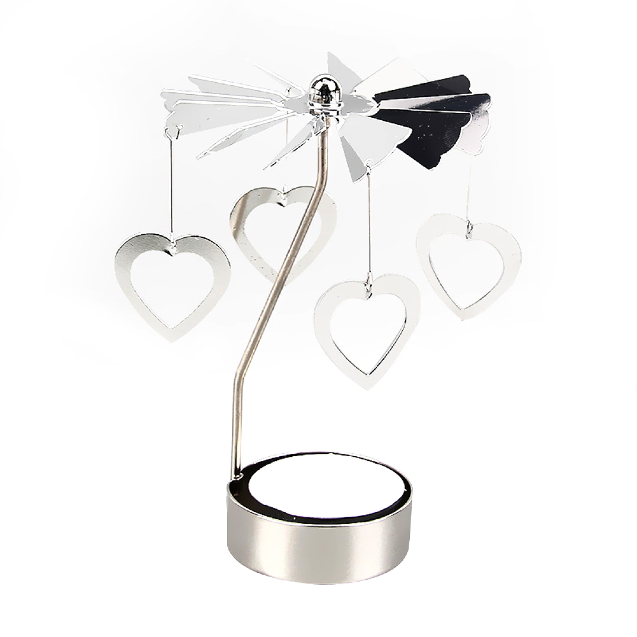 EUBUY Silver Candlesticks Rotating(Classic Love)Romantic Rotation ...