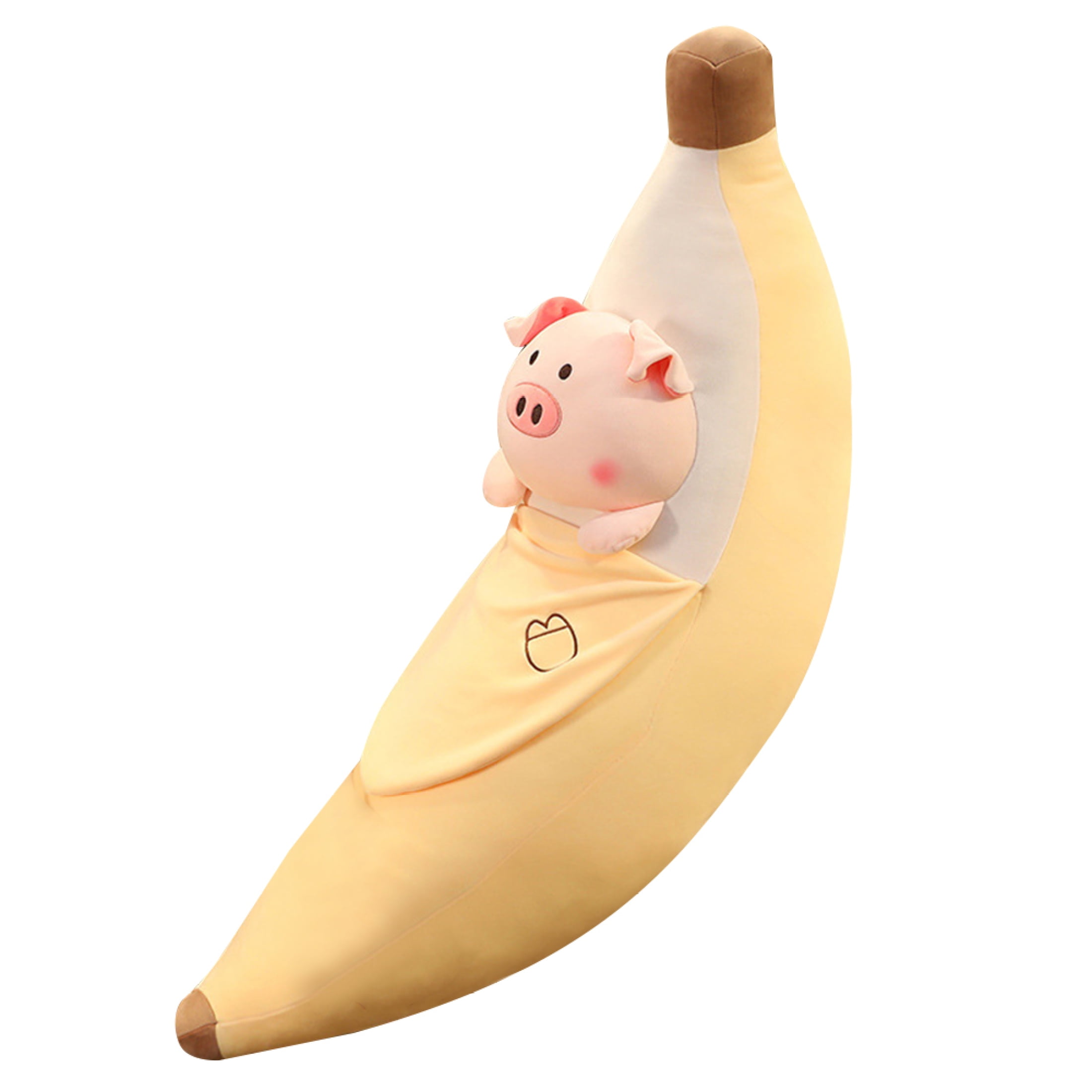 EUBUY Soft Banana Plush Toy Cute Plush Cushion Stuffed Fruit Plush ...