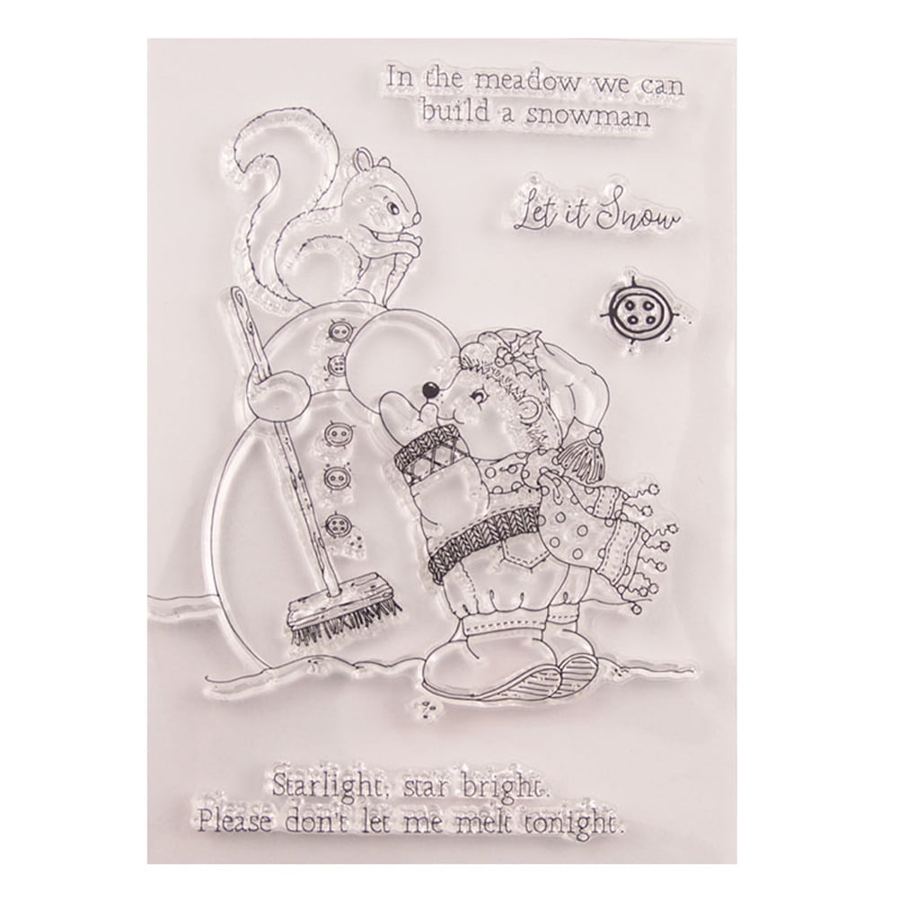 EUBUY Transparent Stamp Blocks Tools Set Decorative Clear Stamps for ...