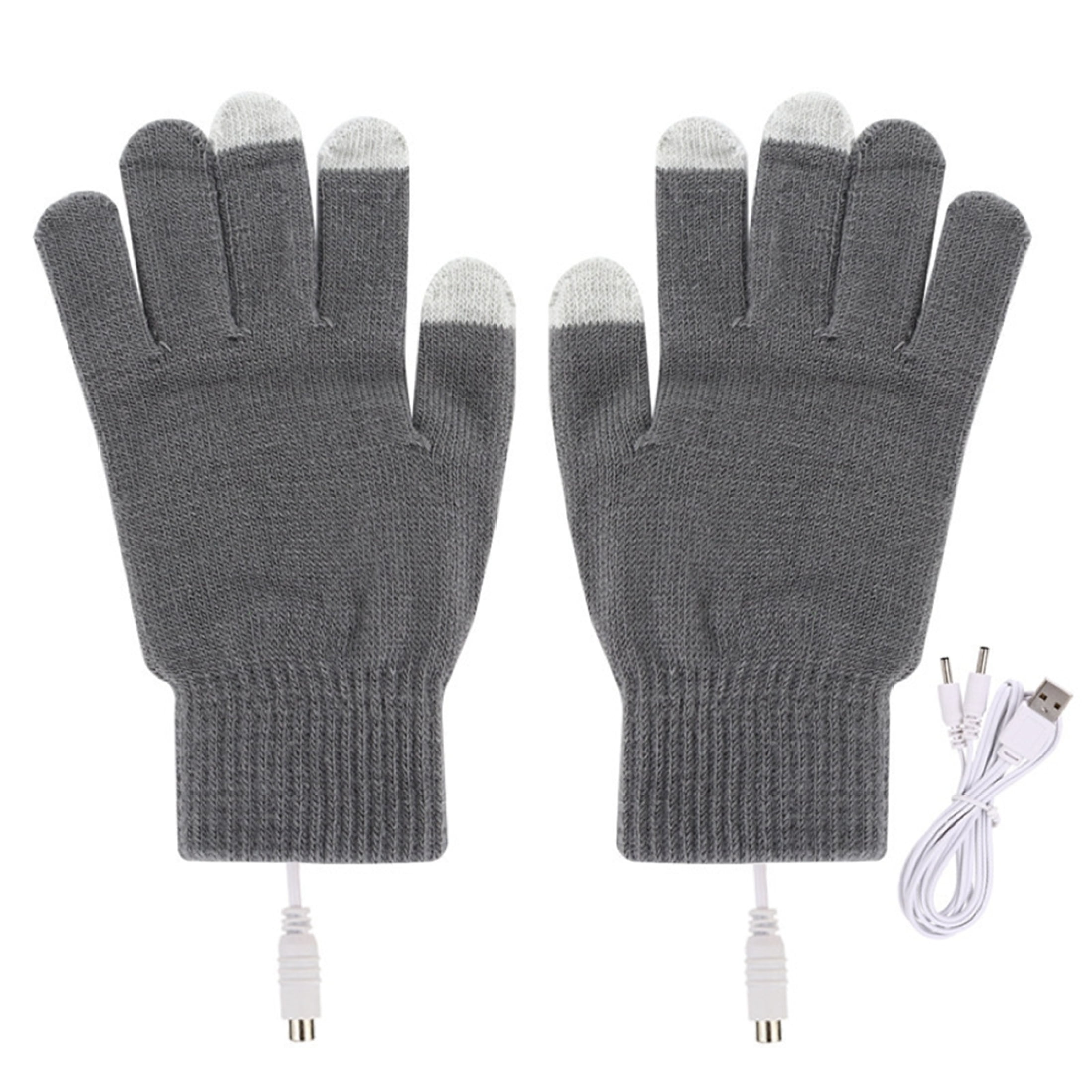 EUBUY USB Heated Touchscreen Gloves Hand Warmers Winter Warm Full ...