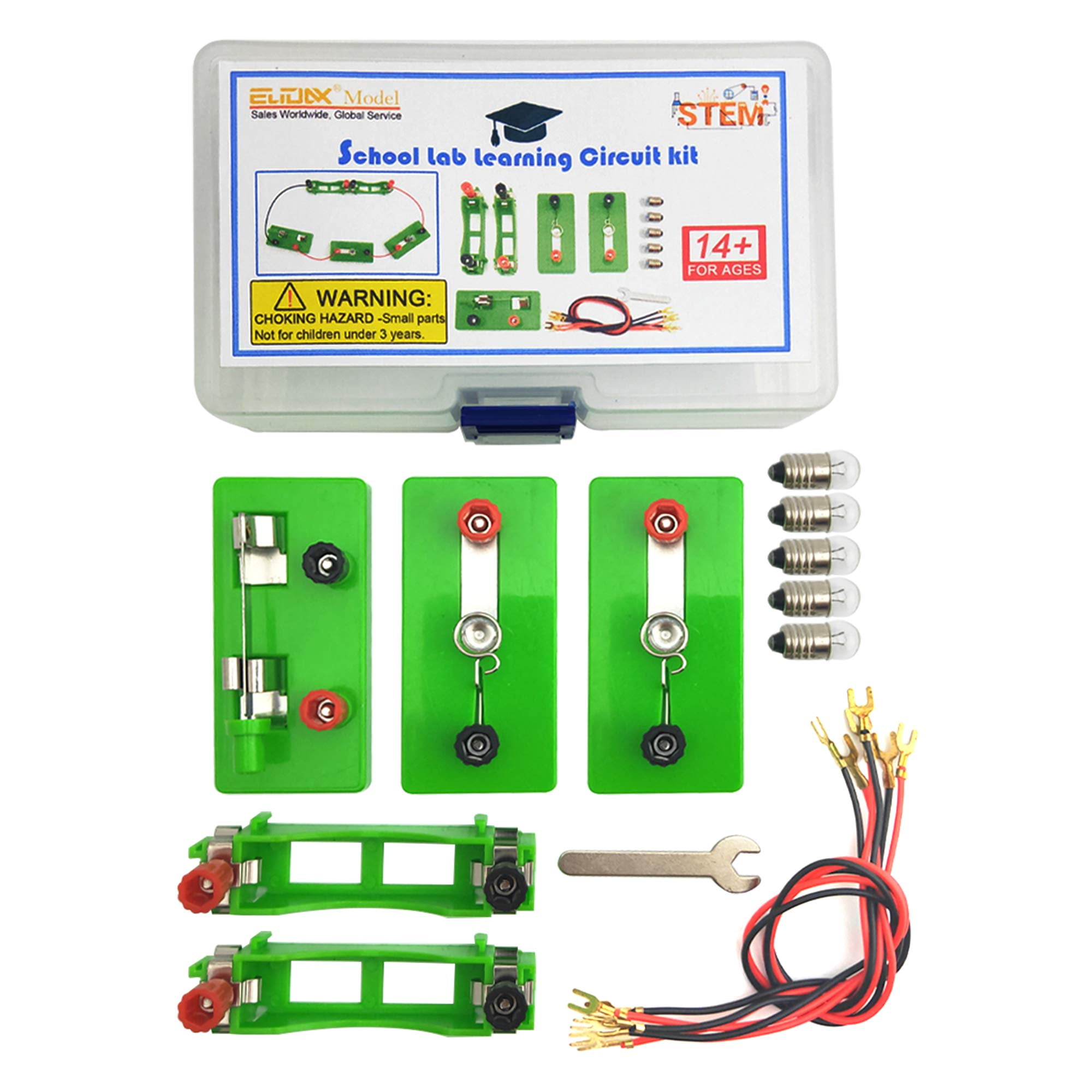 EUDAX Physics Science Lab STF9 Learning Circuit kit,Electricity Experiment Set,Building Circuits ...