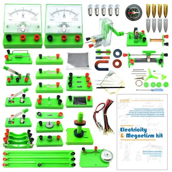 EUDAX School Physics Labs Basic Electricity Discovery Circuit and Magnetism Experiment kits for ...