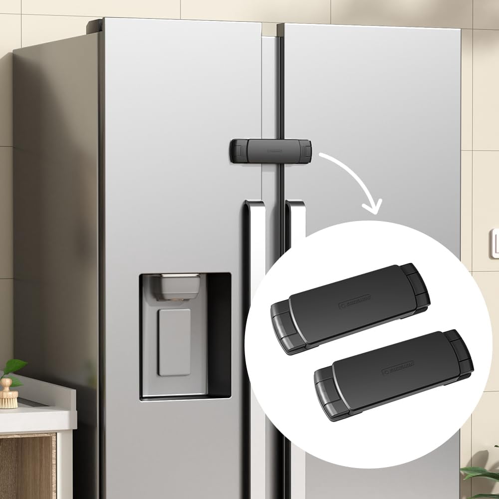 EUDEMON 2 Pack Latest French Fridge Lock French Door Refrigerator ...