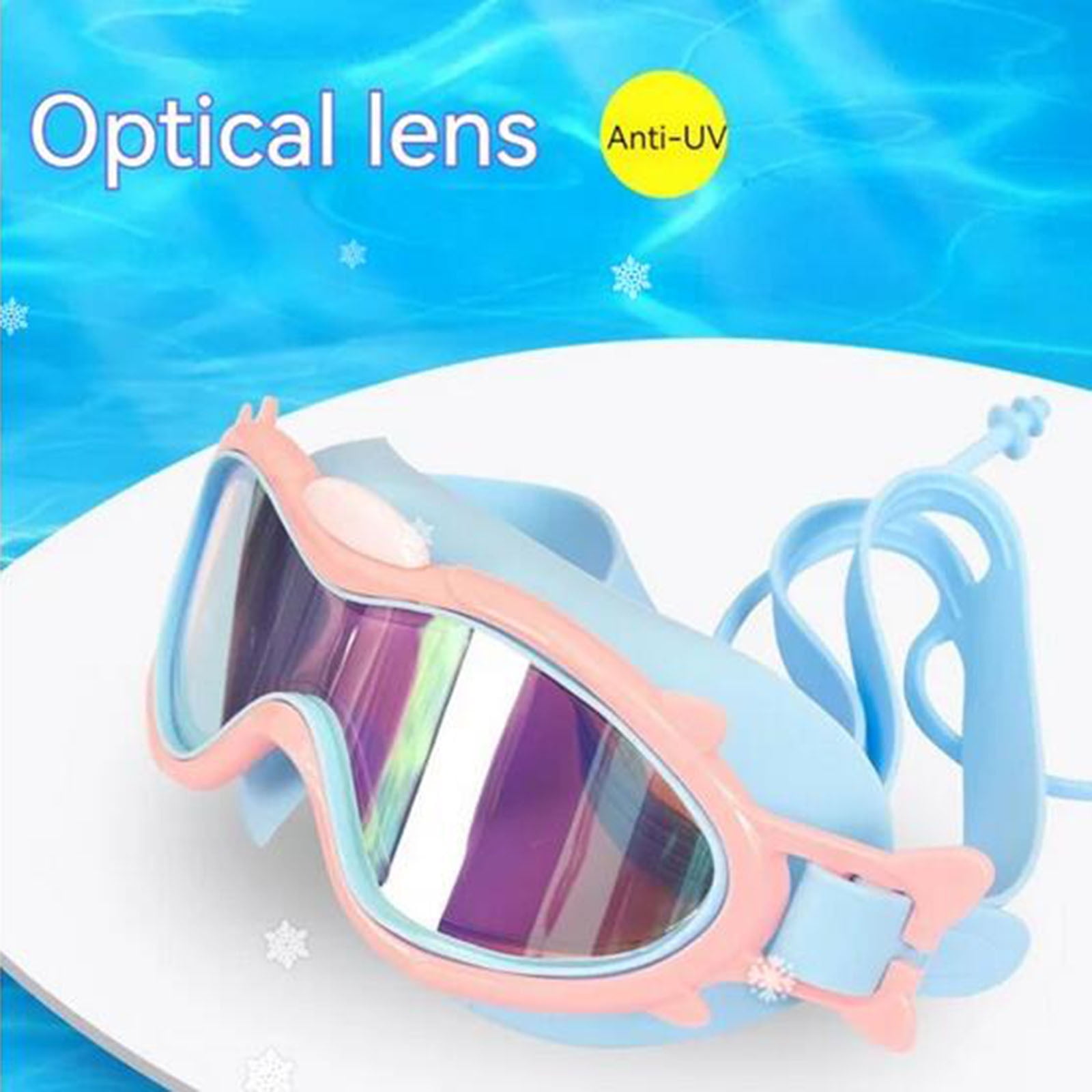 EUDIDV Anti-Fog Swim Goggles Kids Swim Goggles For Age 3-15, 1 Pack ...