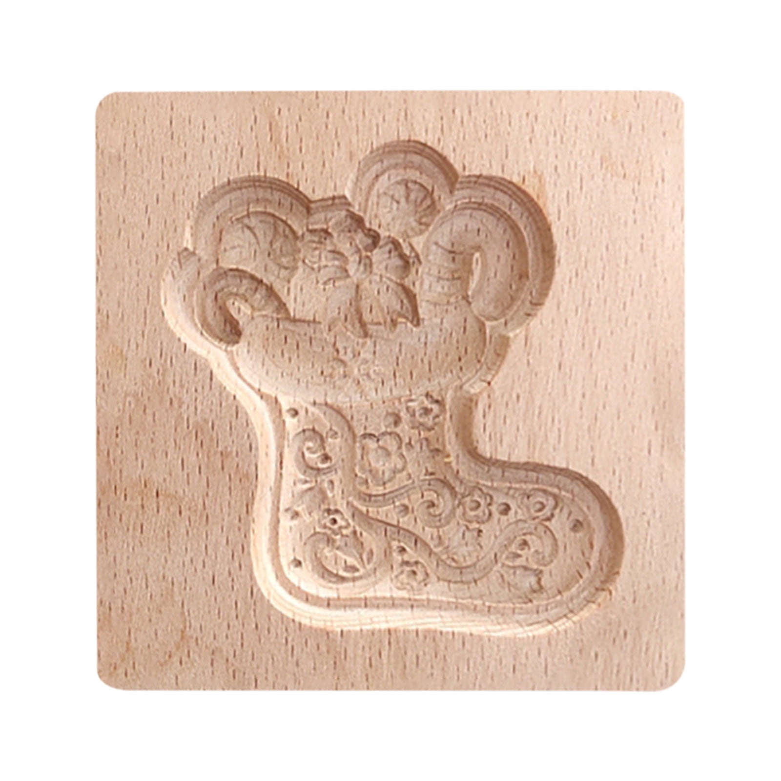EUDIDV Baking Biscuit Molds Novel Carved Model Cutter Wooden ...