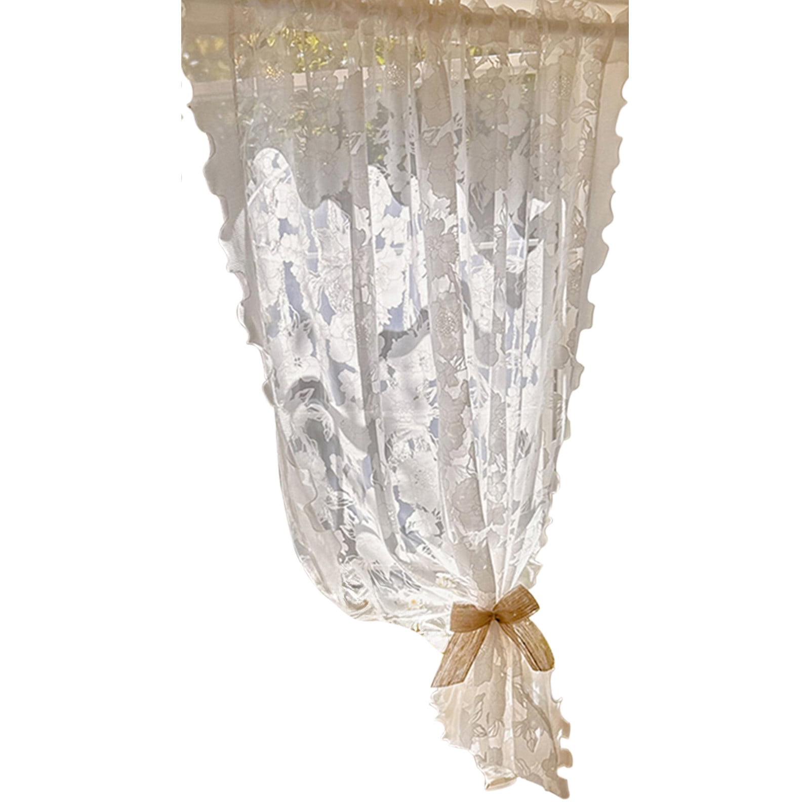 EUDIDV Blackout Curtains Sheer Curtains Long Transparent Voile Sheer ...