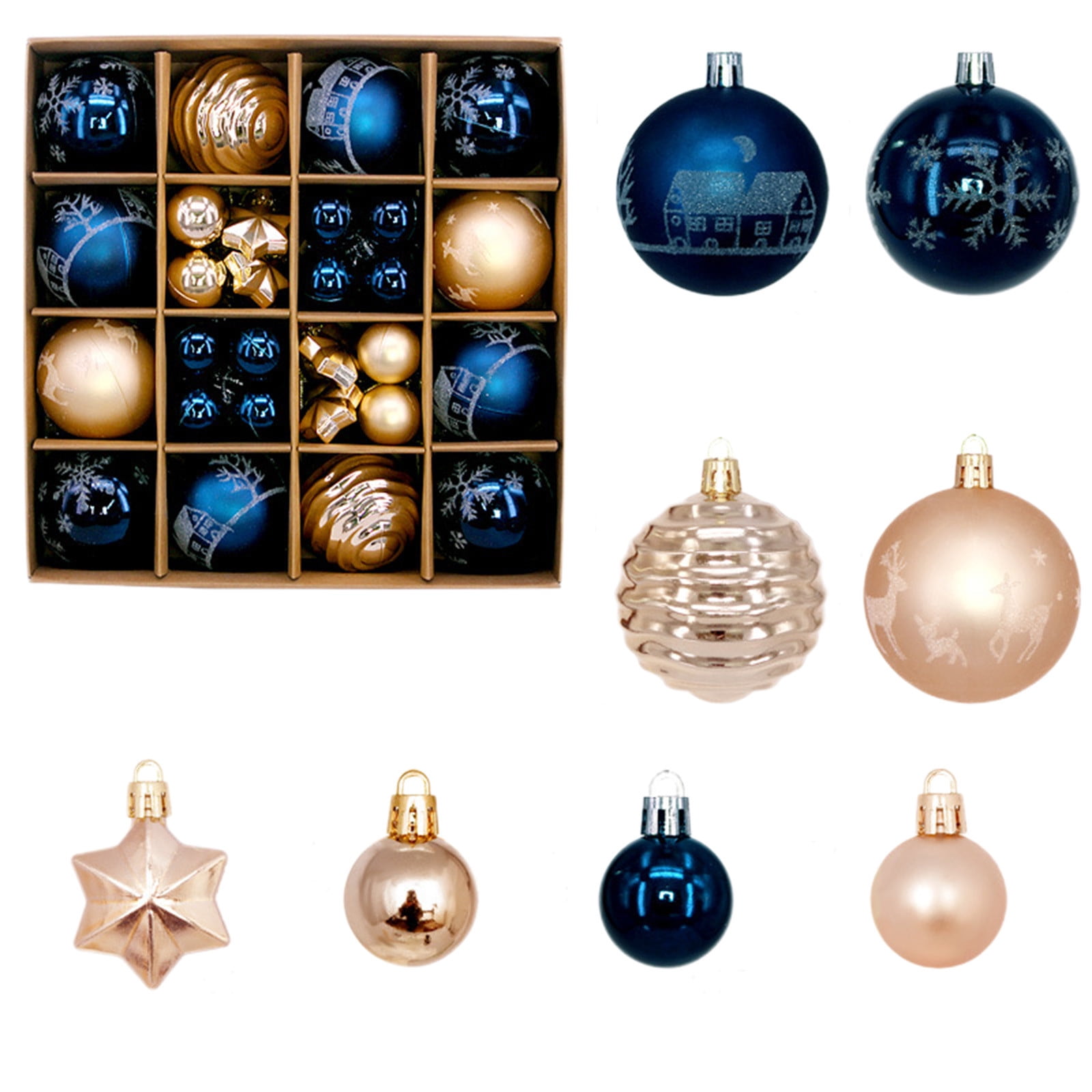 EUDIDV Christmas Decorations Plating Balls Christmas Holiday Accessories Painted Christmas Balls ...