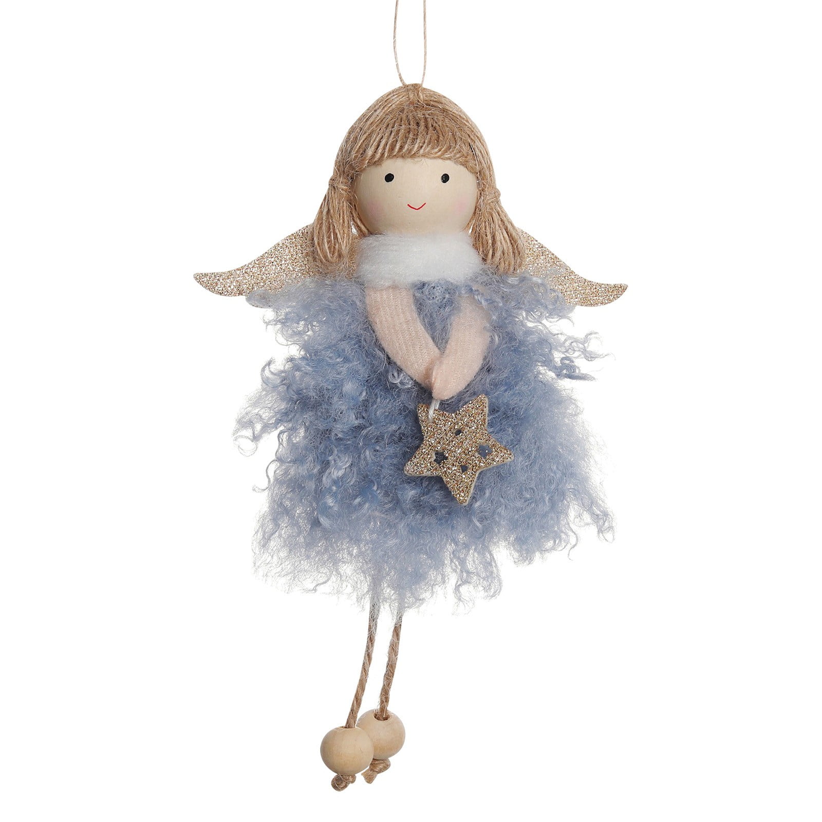 EUDIDV Christmas Doll Christmas Decorations Plush Angel Girl With Wing ...