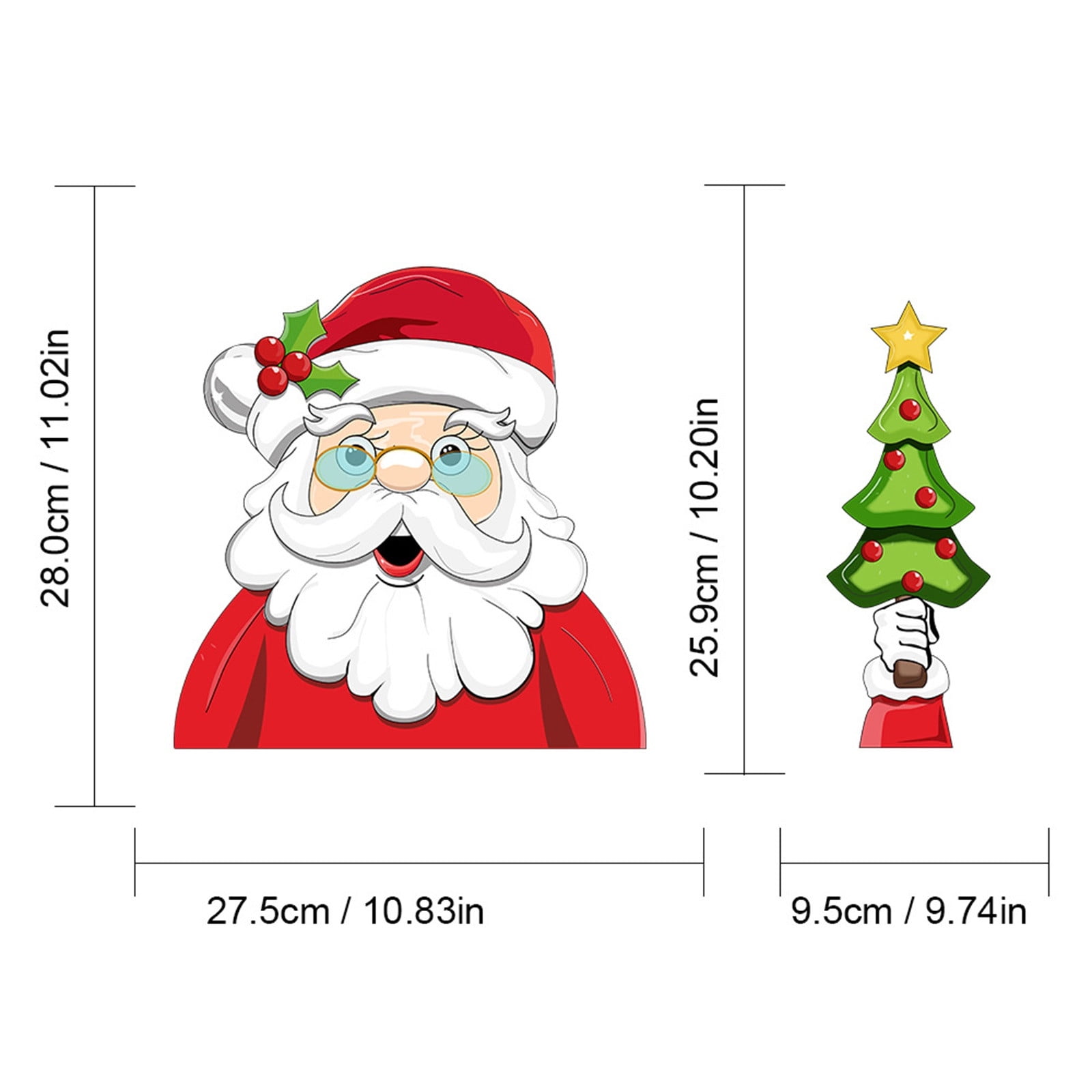 EUDIDV Christmas Products Santa Claus Elf- Wiper Sticker Removable Rear ...