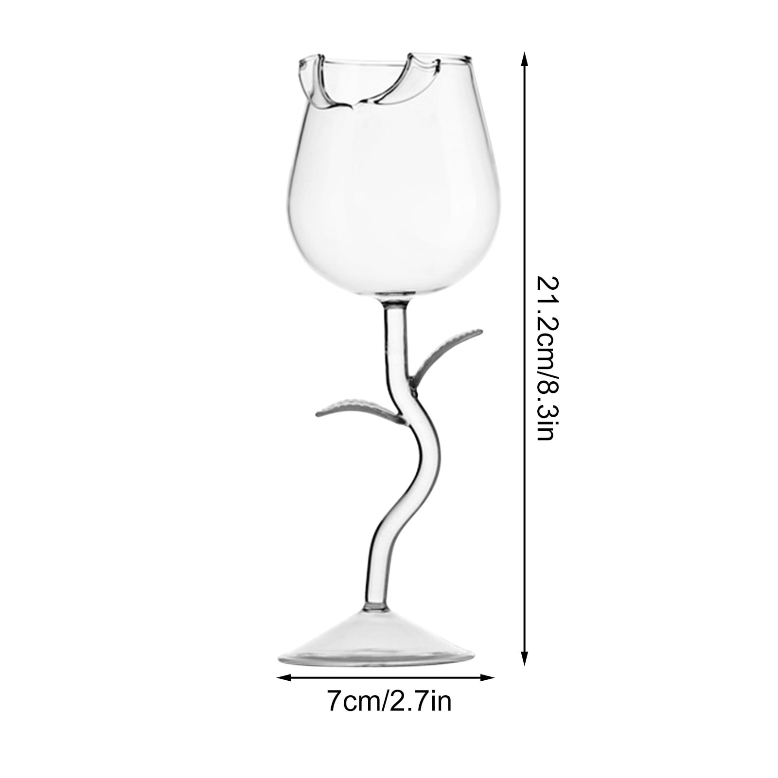 EUDIDV Clear Glass Cup Rose Red Wine Cup High End Luxury Glass Wine Cup ...