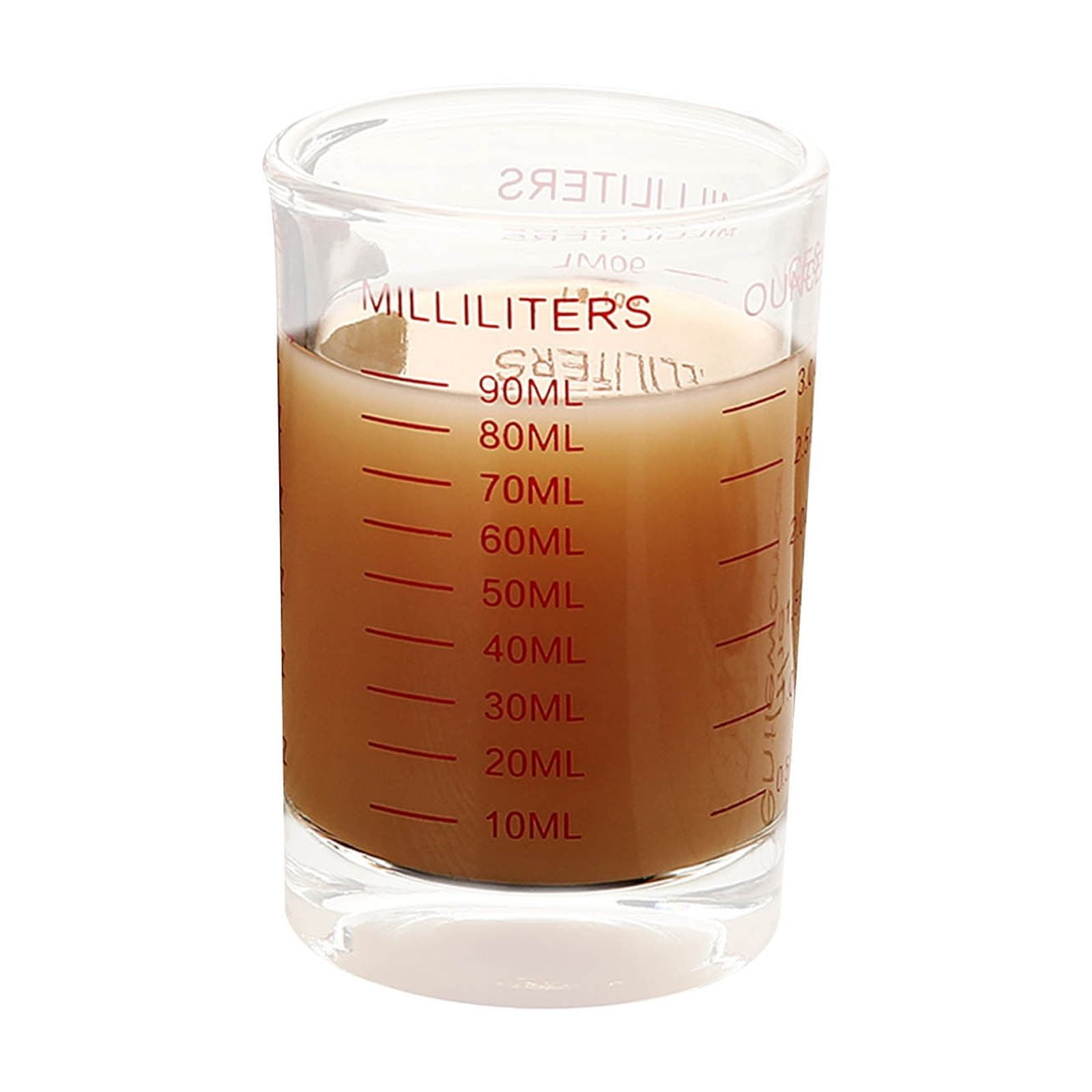 EUDIDV Clear Glass Cup Thickened Glass Ounce Measuring Cup Double ...