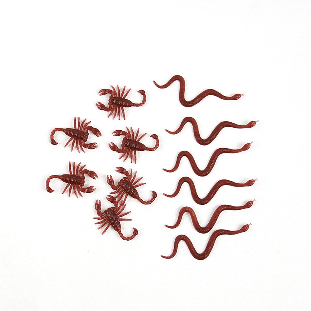 EUDIDV Creepy Halloween Props 12pcs Costumes Halloween Toy Lizard Snake ...