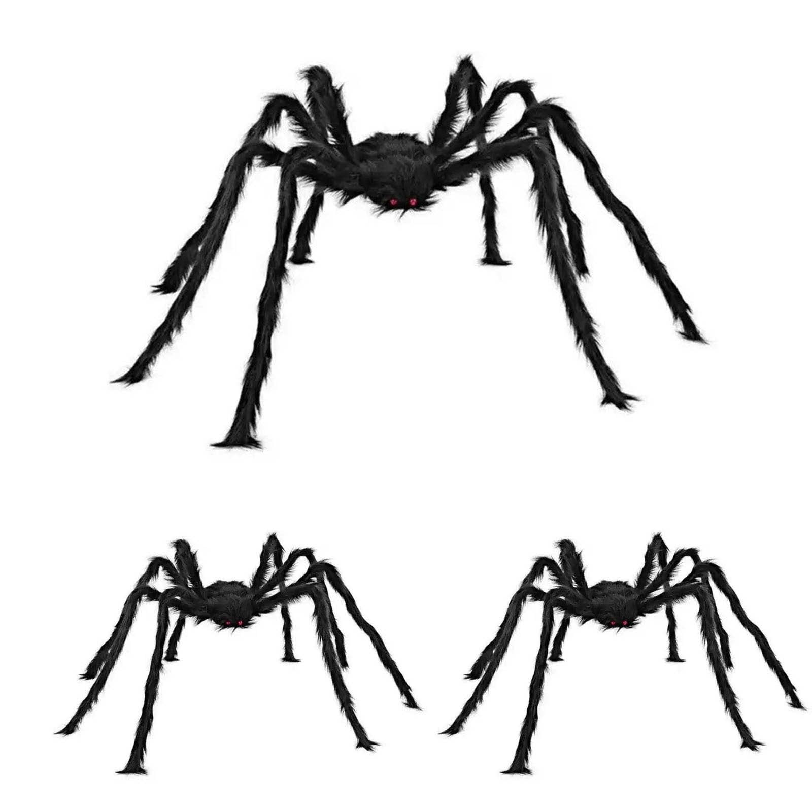 Eudidv Creepy Halloween Props 2 Meter Spider 2 30cm Small Big Halloween Decoration Props Party