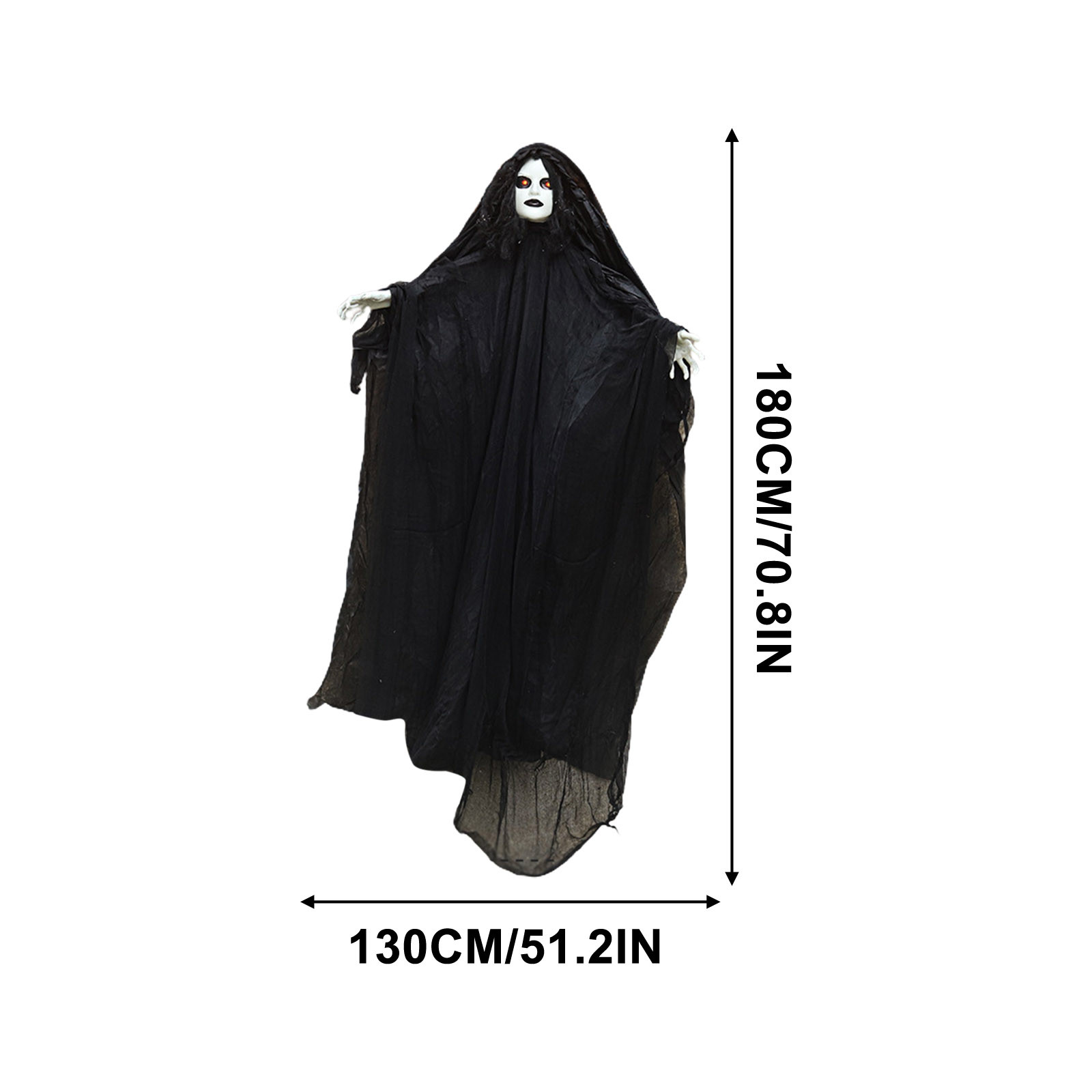 EUDIDV Creepy Halloween Props Halloween Hanging Ghost Electric Luminous ...