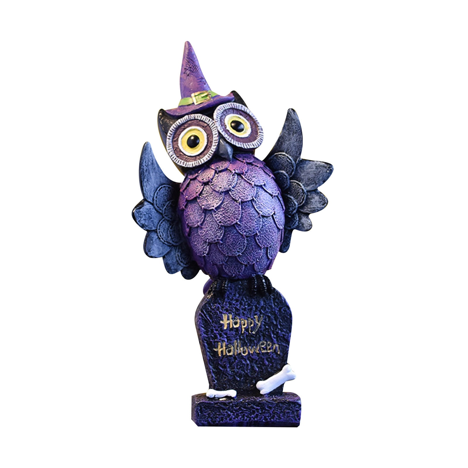 EUDIDV Creepy Props Halloween Decorations Garden Decor Owl Statues Fall ...