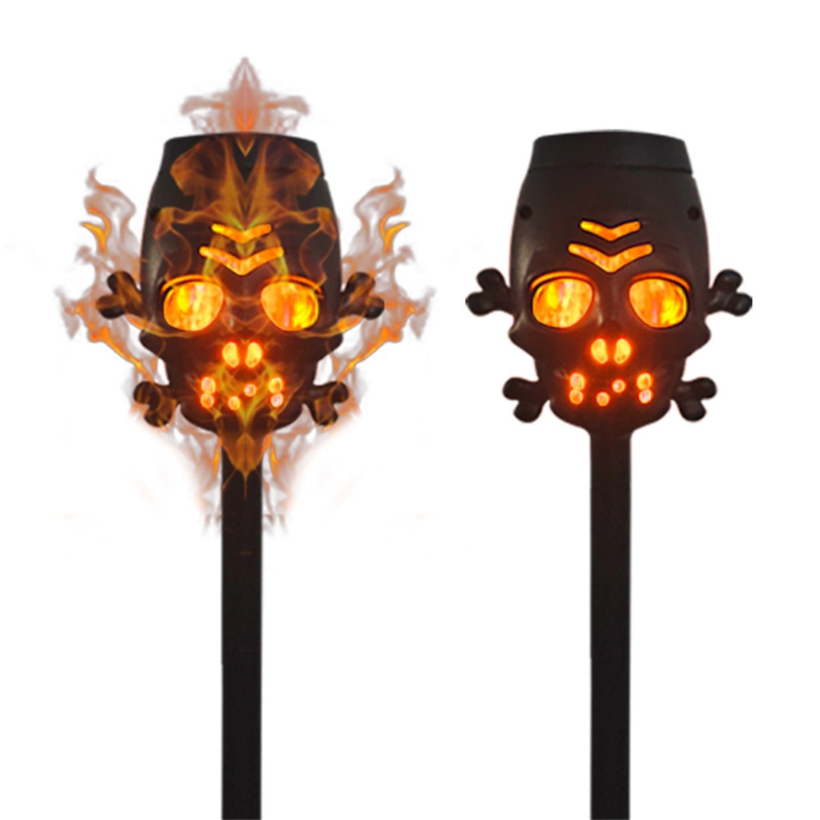 EUDIDV Creepy Skeleton Skull Flame Lantern Halloween Decorations ...