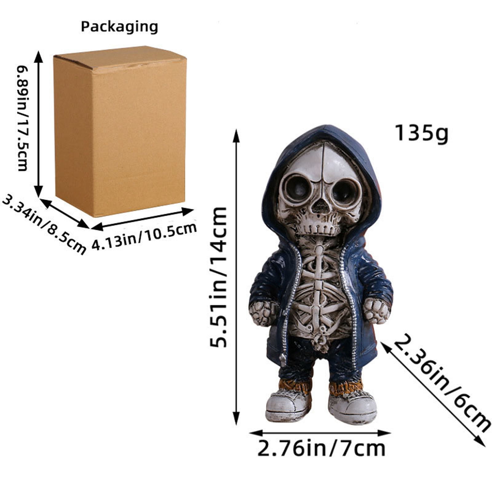 EUDIDV Creepy Tabletop Decor Halloween Skeleton Ornaments Fashion ...
