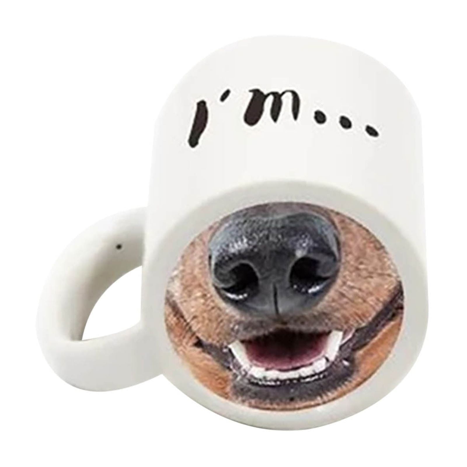EUDIDV Decorative Ceramic Mug Funny Dog Water Cup Ceramic Cup Coffee ...