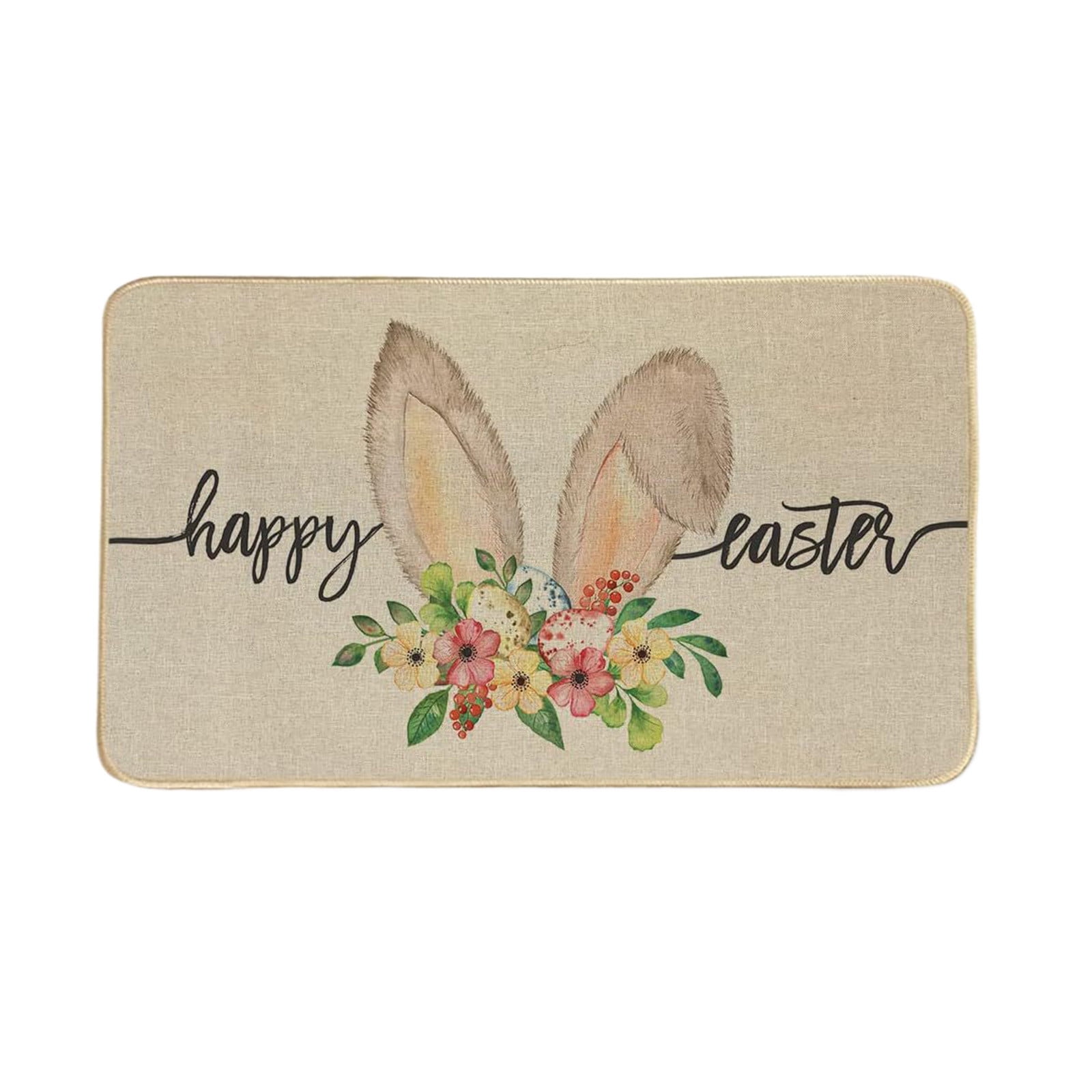 EUDIDV Easter Decor Easter Figurines Easter Bunny Decorative Floor Mat ...