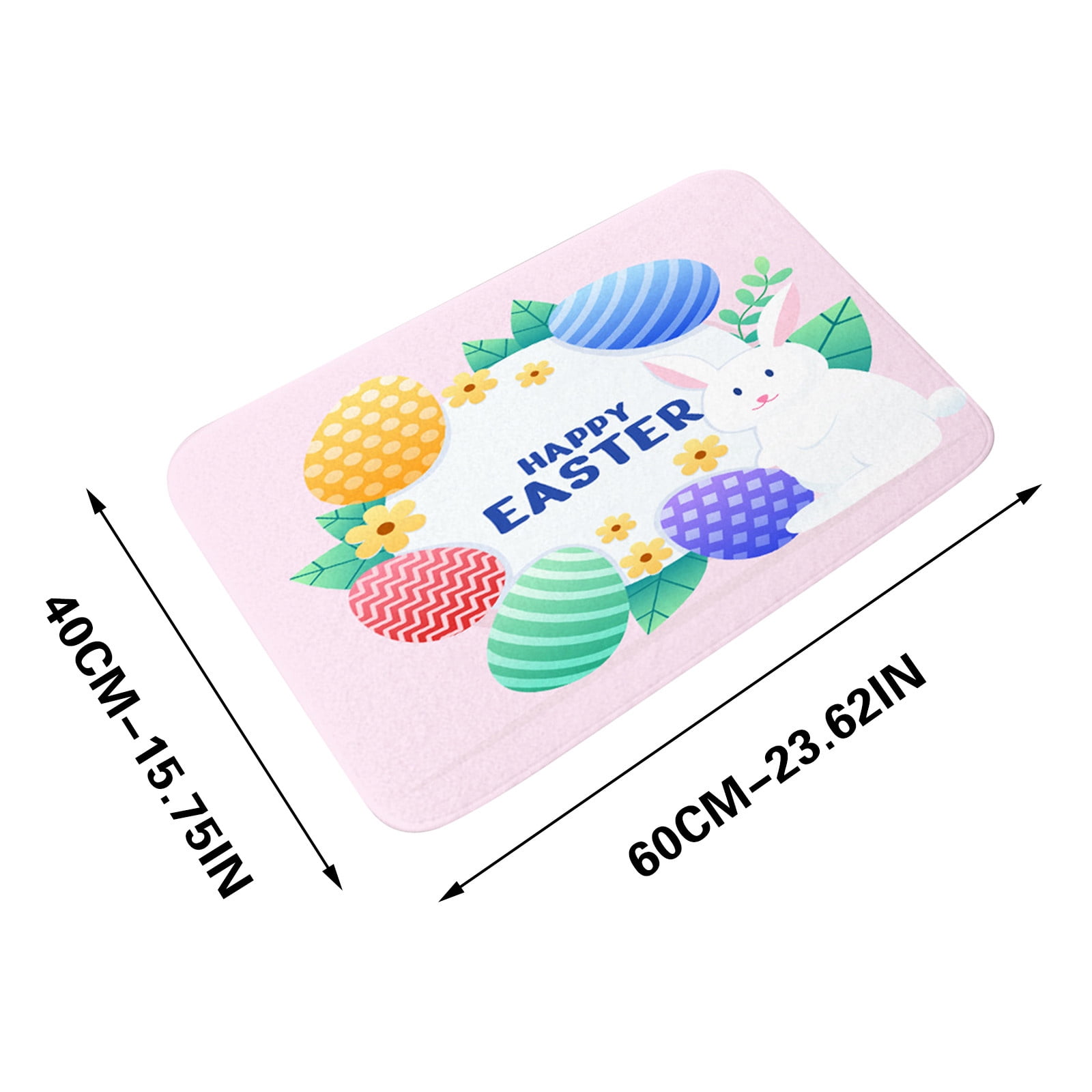 EUDIDV Easter Decorations Easter Bunny Flannel Floor Mat Kitchen Door ...