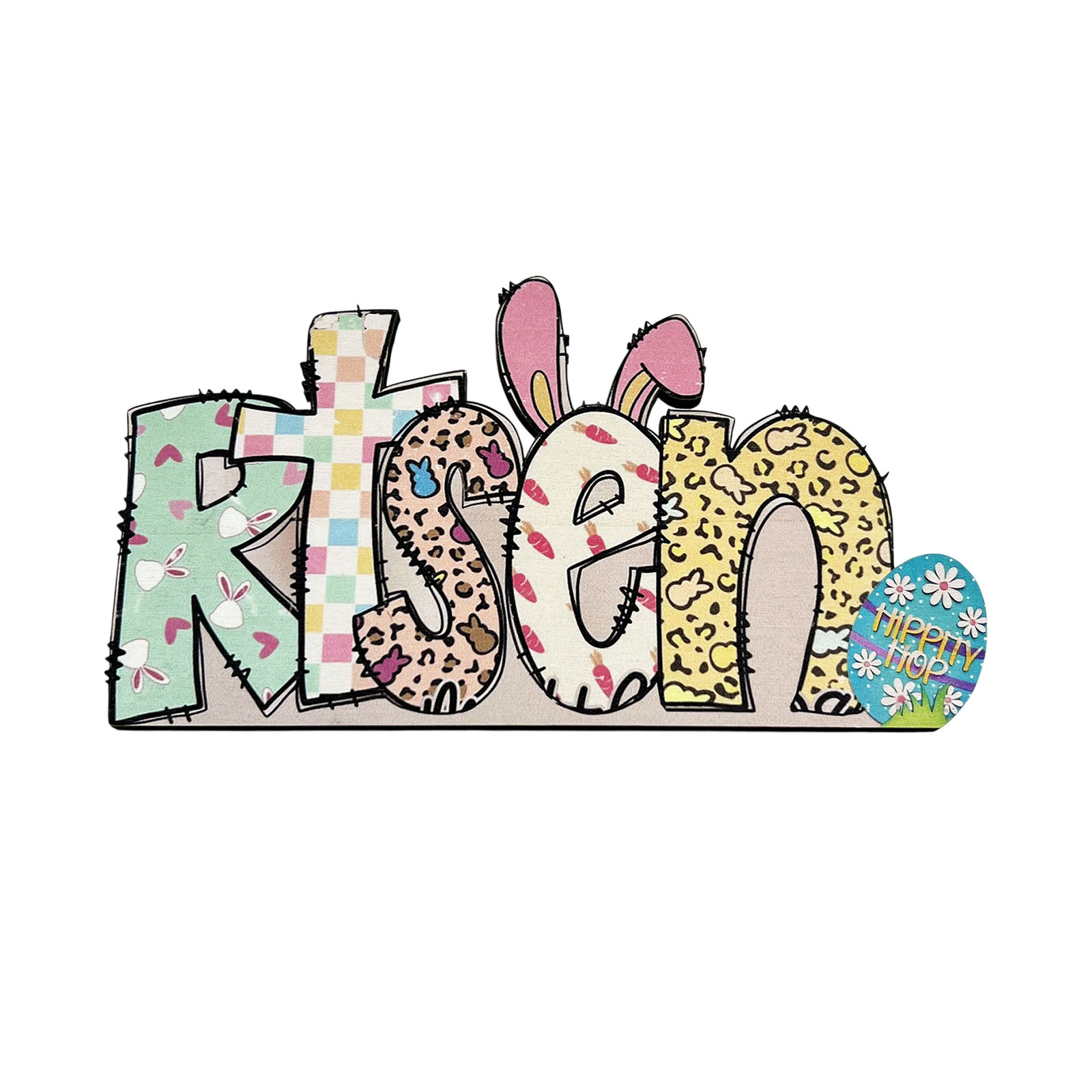 EUDIDV Easter Decorations Easter Eggs Easter Doorplate Hanging Cute ...