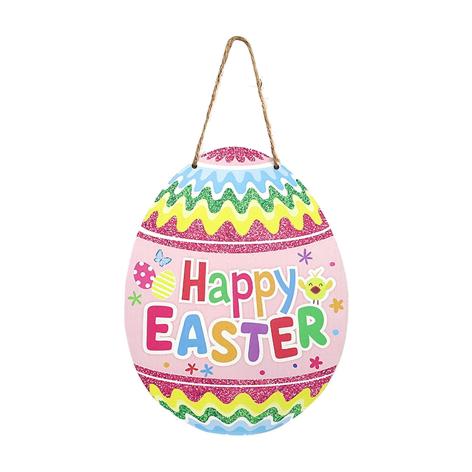 EUDIDV Easter Hanging Decor,Eggs Rabbits Decoration Door Frame Hanging ...