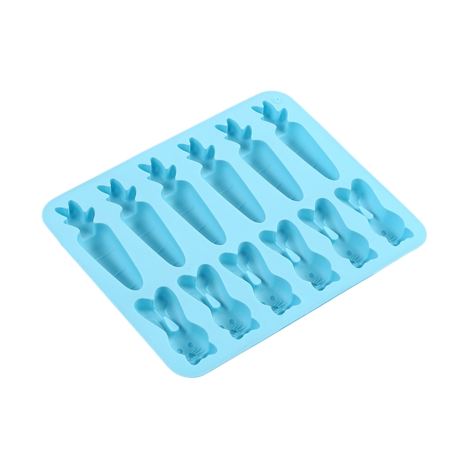 EUDIDV Easter Silicon Molds 12 Cavity Bunny Carrot Silicon Molds Non ...