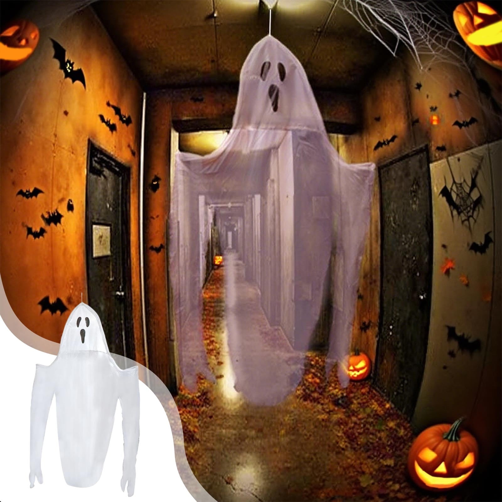 EUDIDV Halloween Decorations Halloween White Cloth Ghost Decorations ...