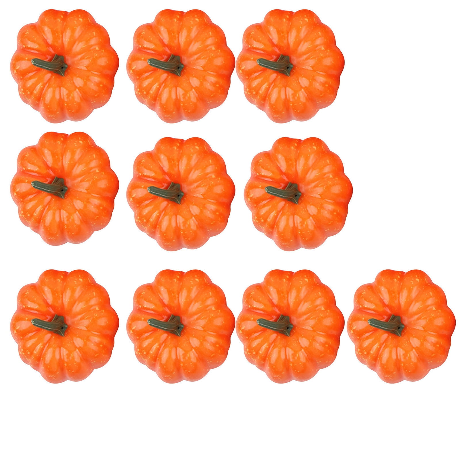 EUDIDV Halloween Figurines 10PC Artificial Pumpkins Mini Fake Pumpkins ...