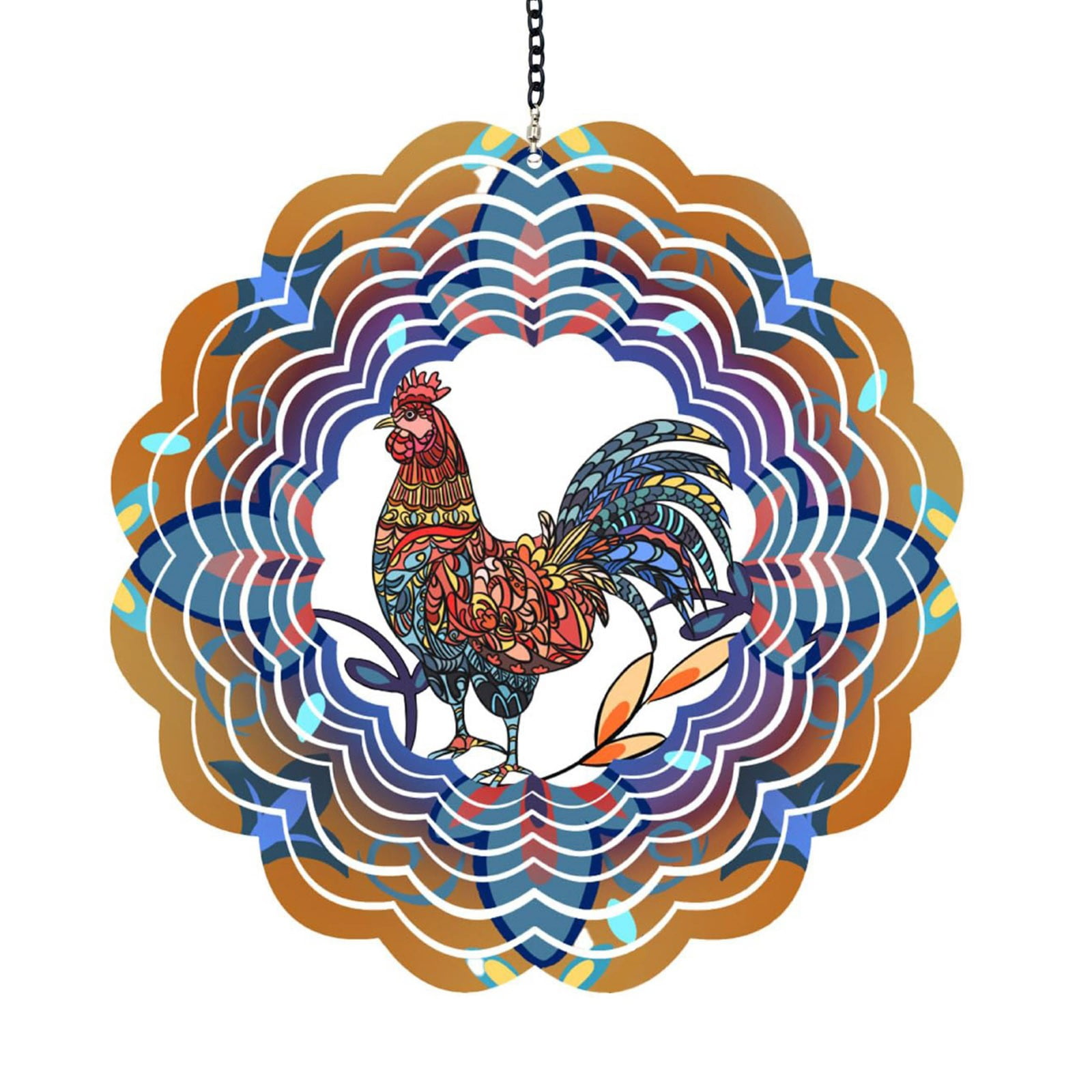 EUDIDV Home Decor Accents Owl Peacock Metal Wind Rotators Suspension ...