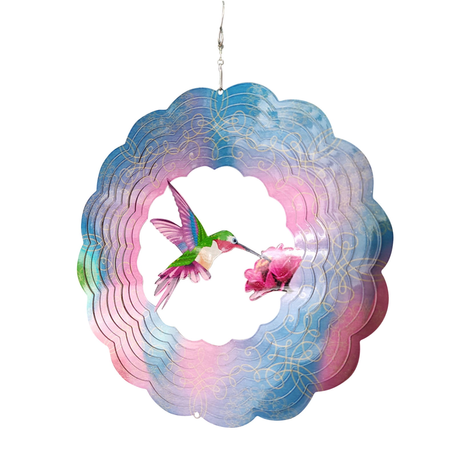 EUDIDV Home Decor Clearance 3-D Rotating Wind Chime Stainless Steel ...
