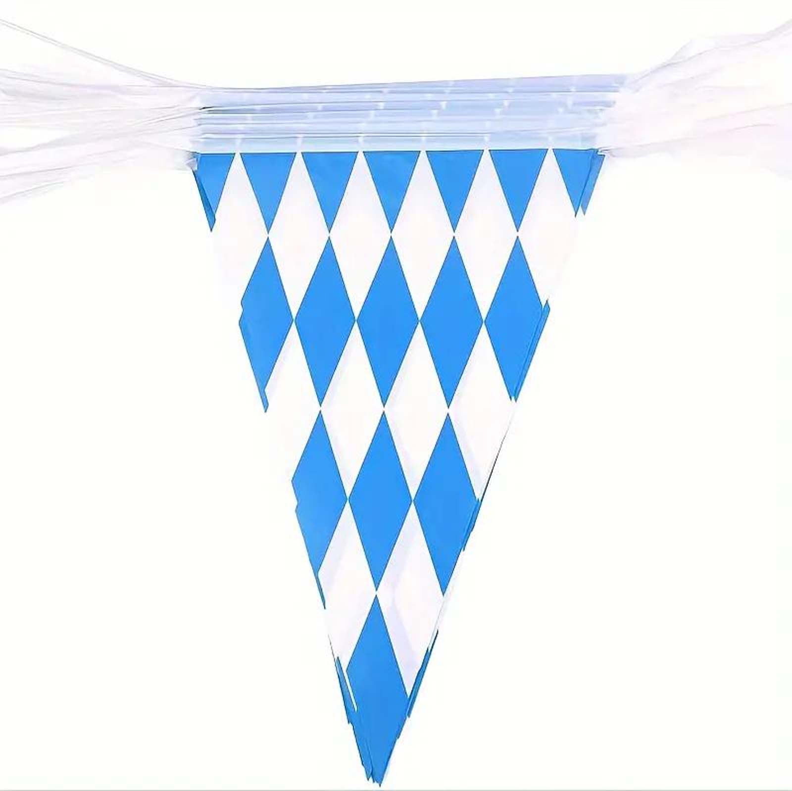 EUDIDV Home Decor Items 1 Pack 197inch 20pcs Oktoberfest Plaid Flag ...