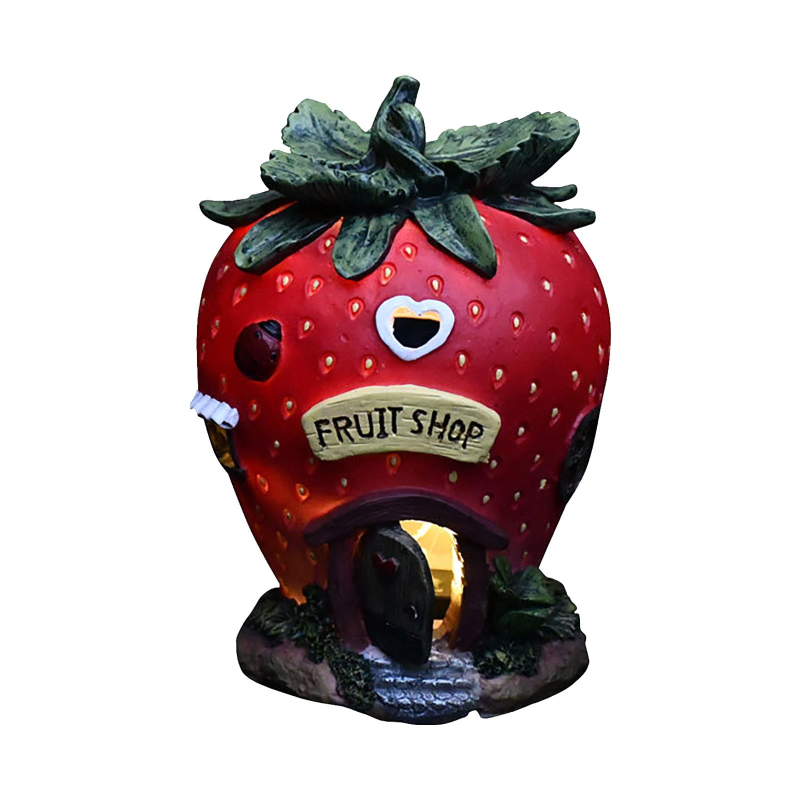 EUDIDV Home Decor Items Outdoor Garden Statue Solar Light Resin Garden ...