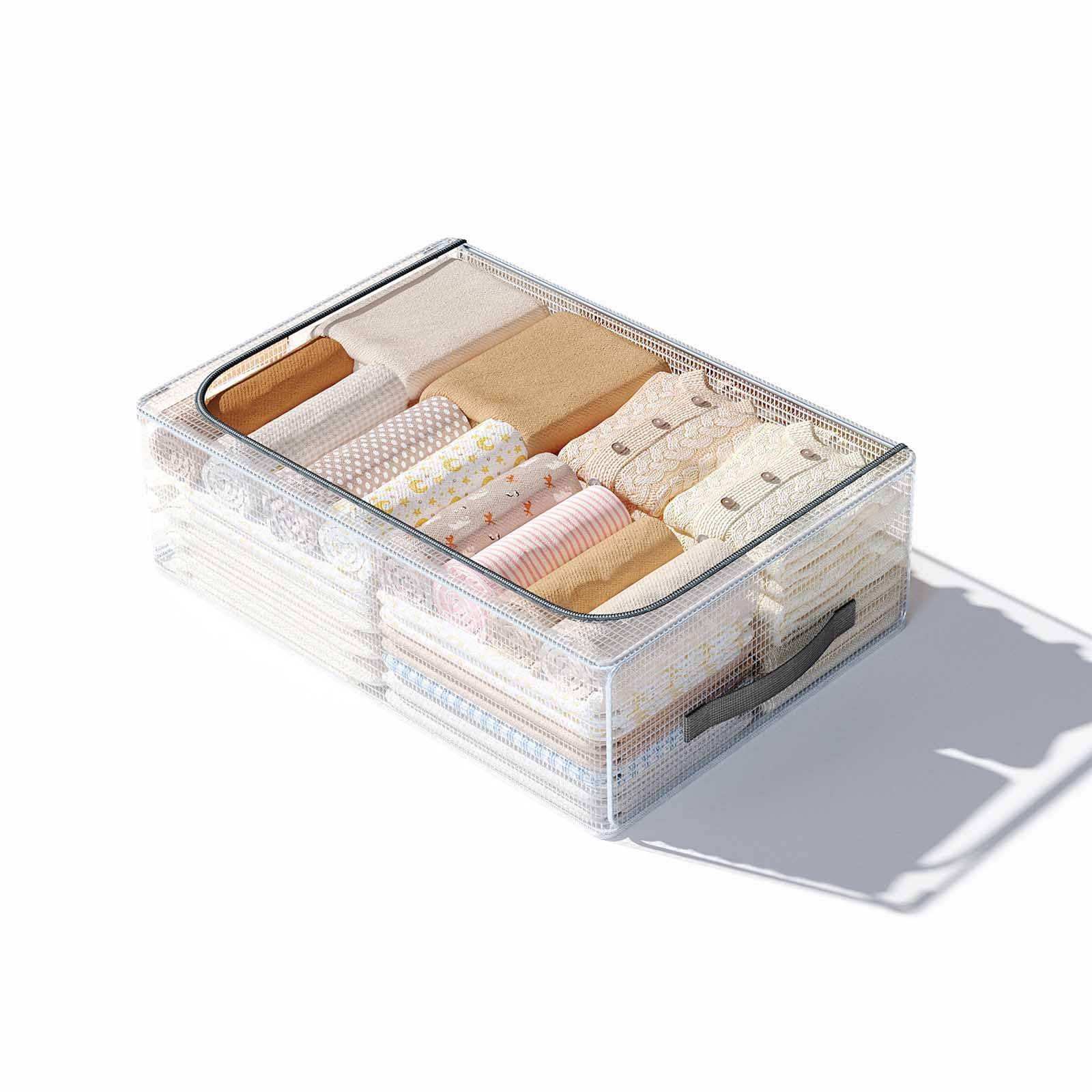 EUDIDV Home Storage Boxes Bed Bottom Transparent PVC Proof Clip Net Bed ...