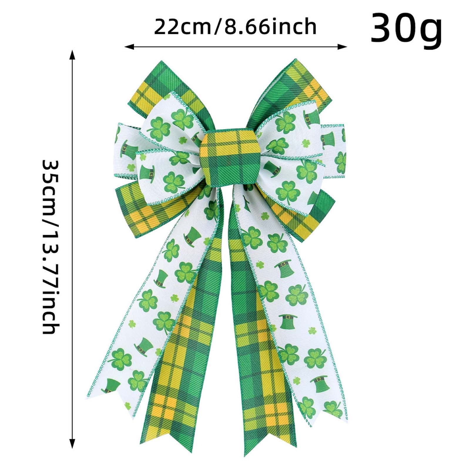 EUDIDV Irish Day Independence Day Decorative Ribbon Bow Natural Burlaps ...