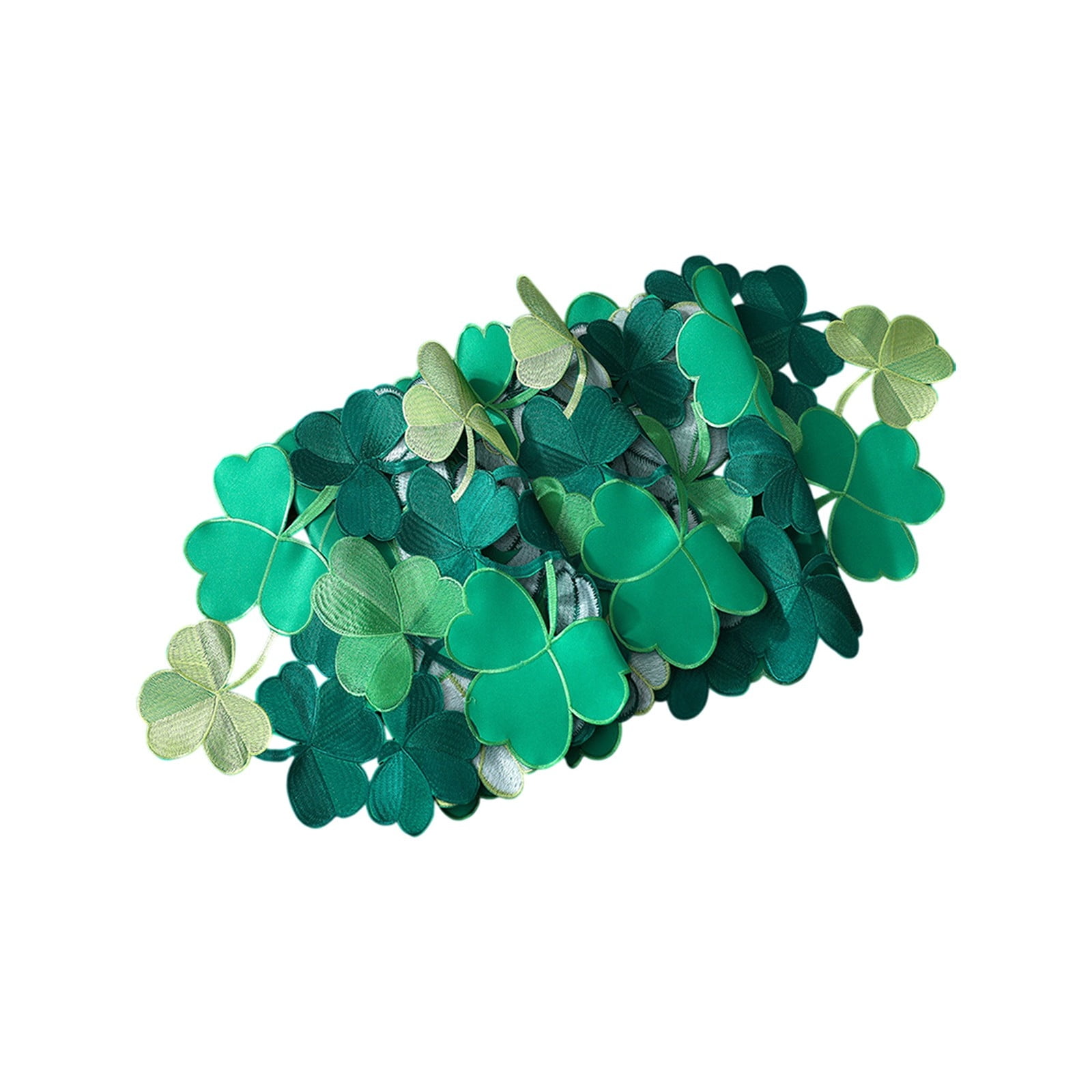 EUDIDV Lucky Charm Products Clovers Embroidery Cutout Table Flag ...
