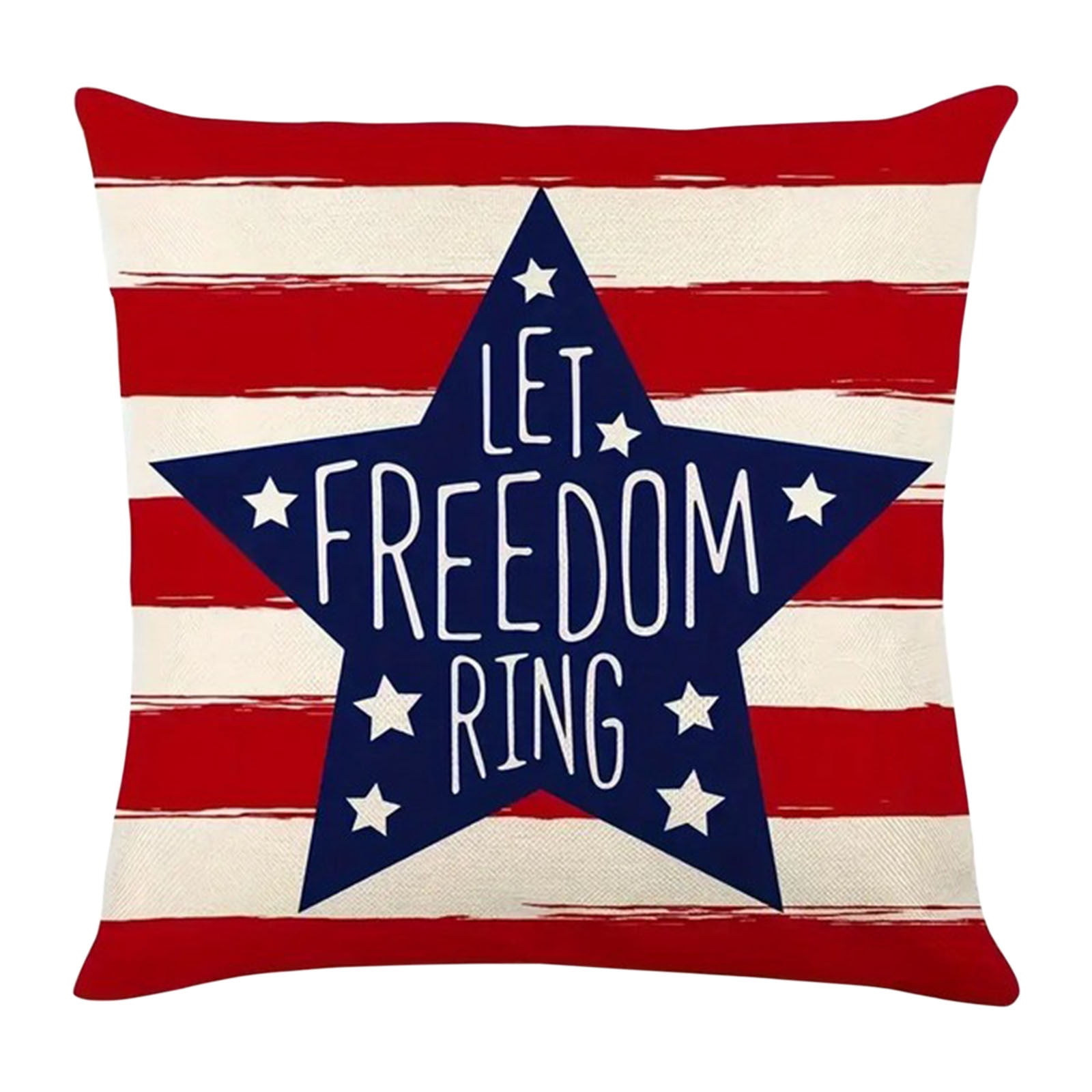 EUDIDV Patriotic Decor America Flag Double Sides Print Cushion Cover ...