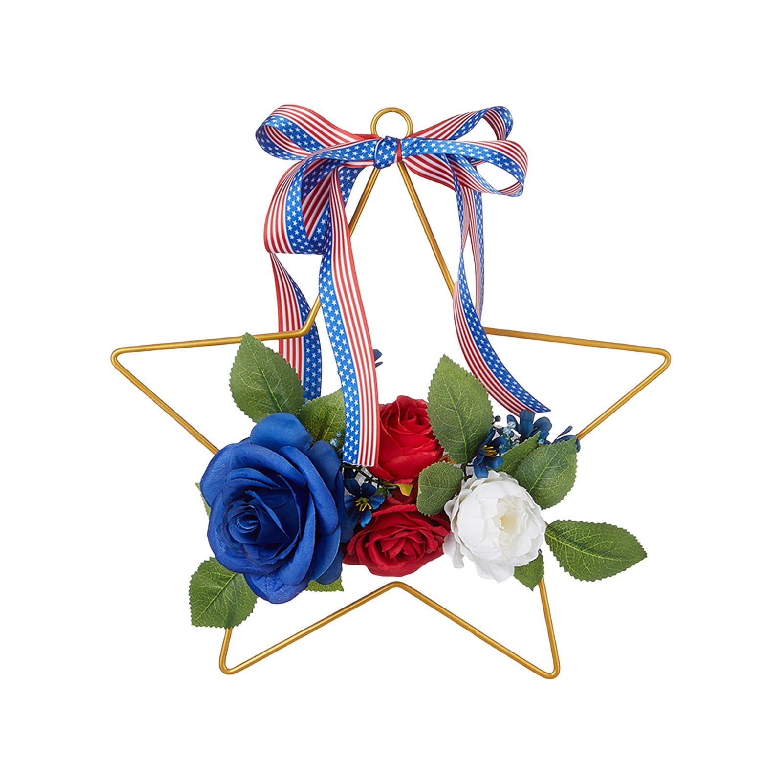 EUDIDV Patriotic Decor Outdoor Iron Independence Day Colorful Ribbons ...