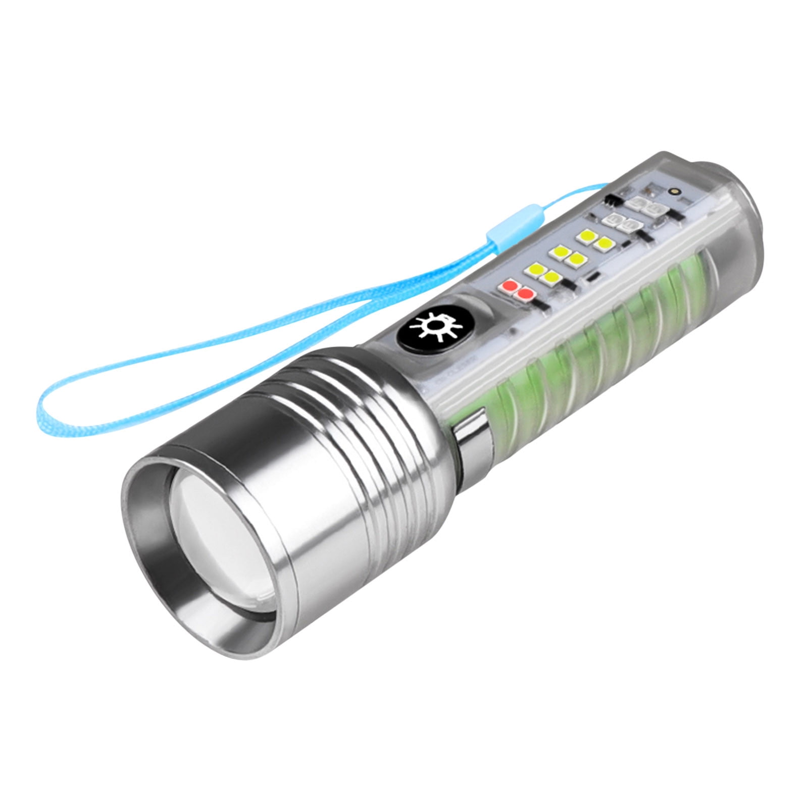 EUDIDV Portable Flashlight 30W White Mini Transparent Flashlight With ...