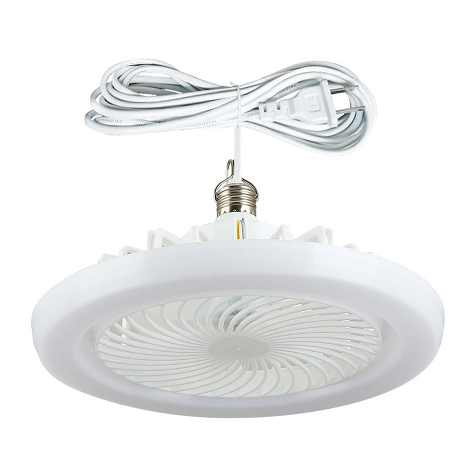 EUDIDV Portable Lighted Fans Ceiling Fan With Lights,Enclosed Low ...