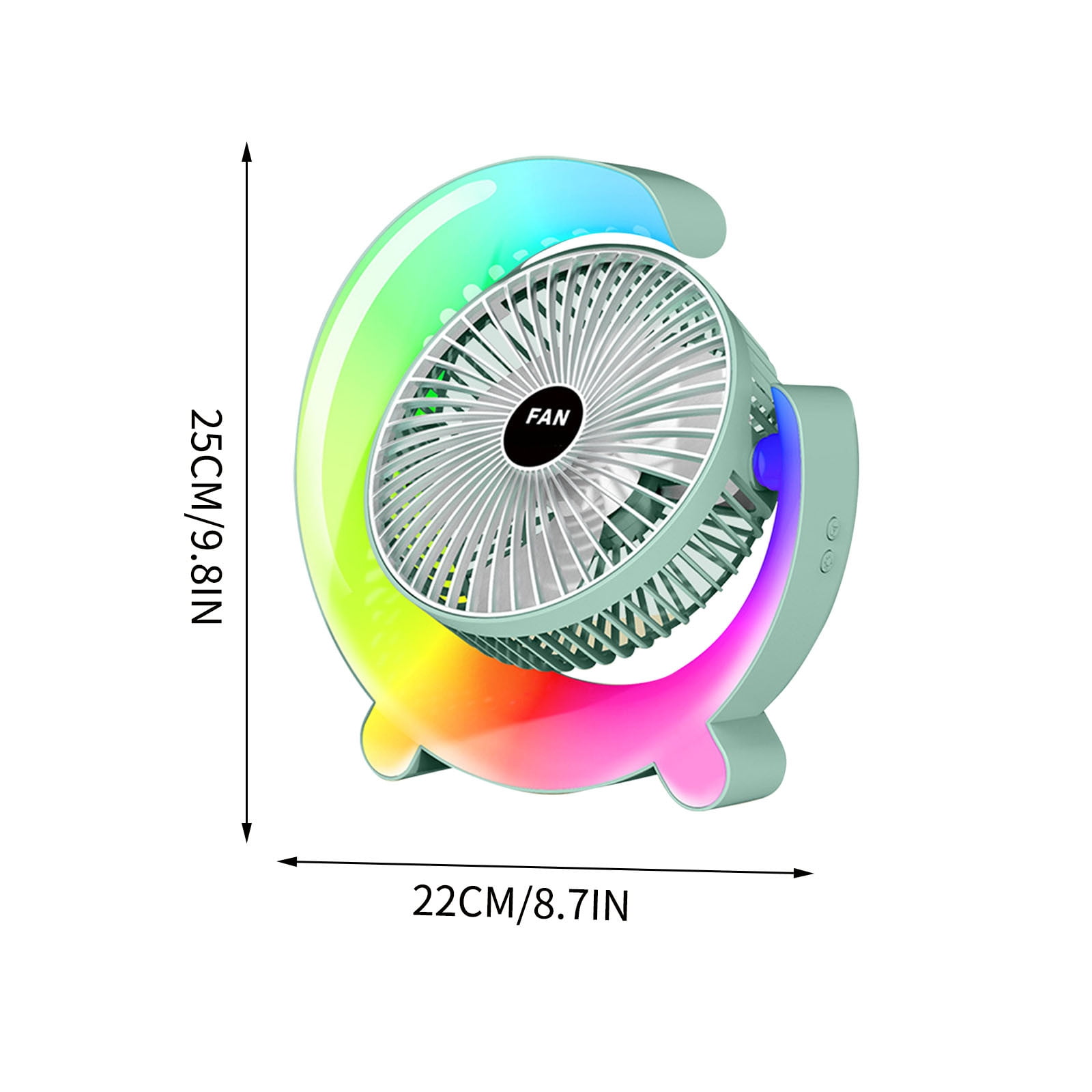 EUDIDV Portable Lighted Fans Color Running Lamp USB Charging Home ...