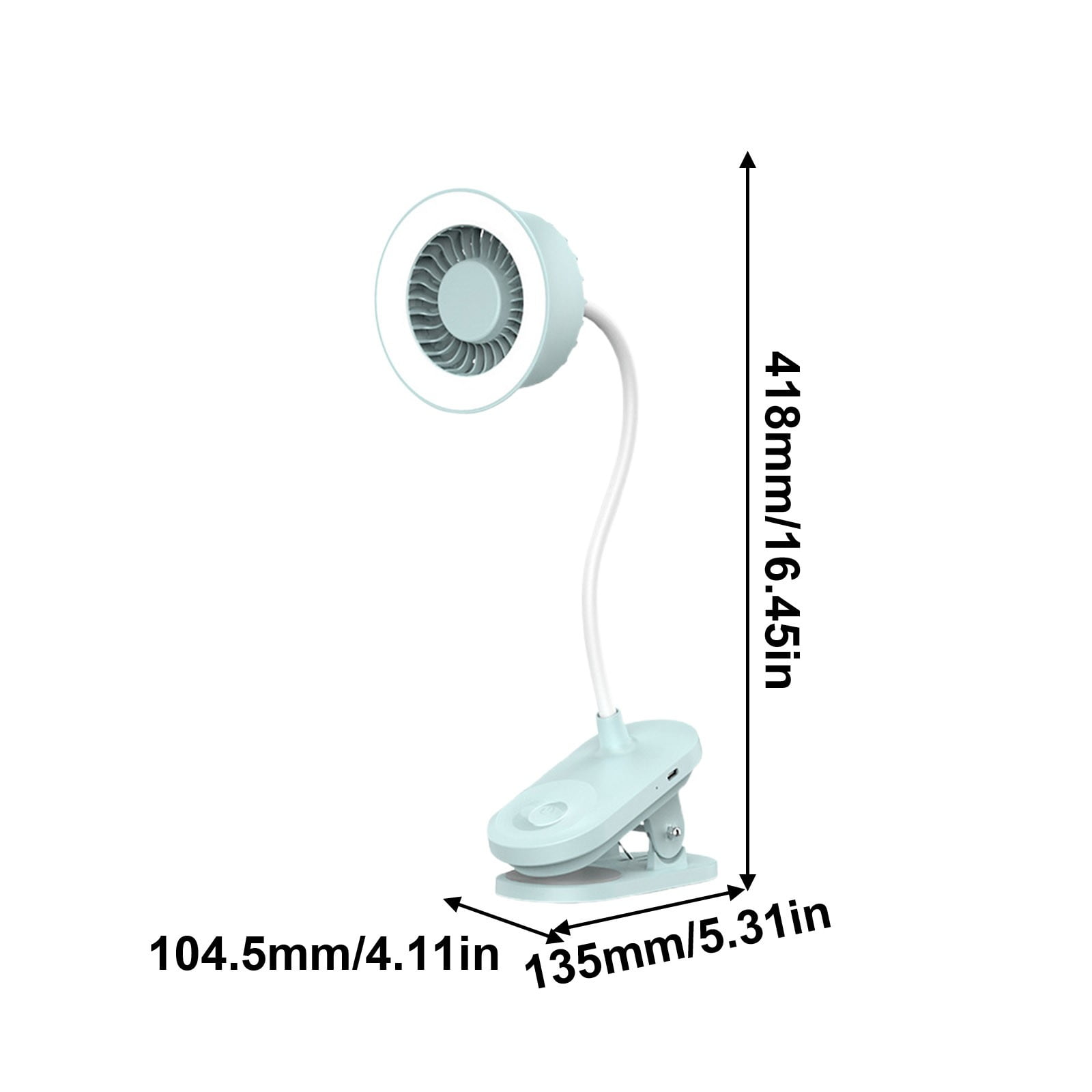 EUDIDV Portable Lighted Fans Mini Fan Lamp 2-in-1 Silent Portable Wall ...