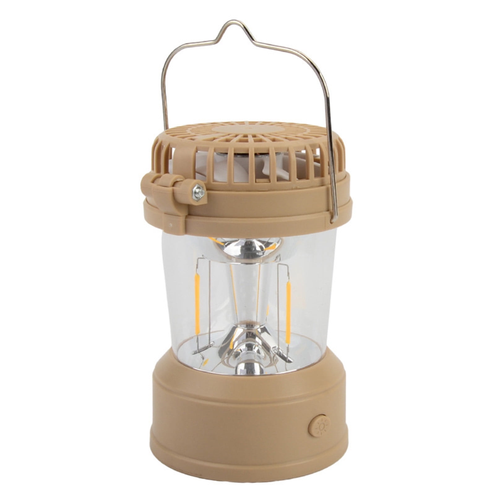 EUDIDV Portable Lighted Fans Outdoor Multi-function Solar Rechargeable ...