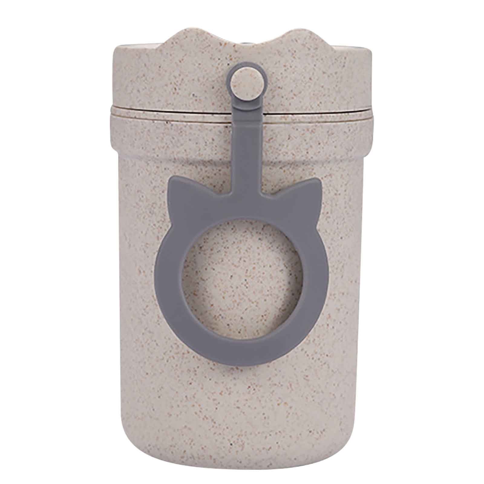 EUDIDV Portable Plastic Cup Traveling Cup With Spoon Breakfast Cup ...