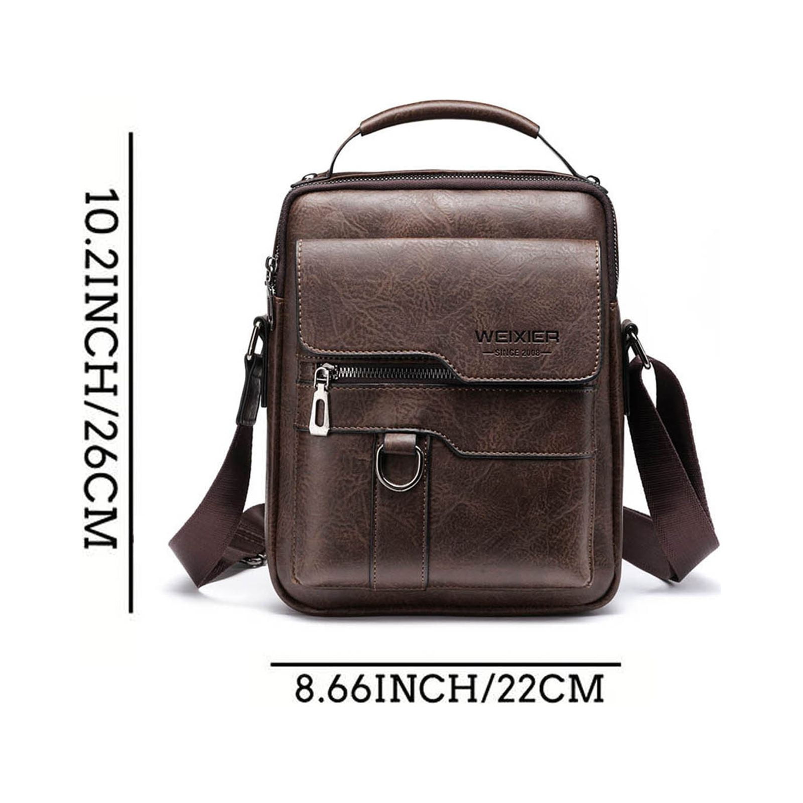 EUDIDV Sling Bag,Crossbody Bag Men's Shoulder Bag Vintage Leather ...